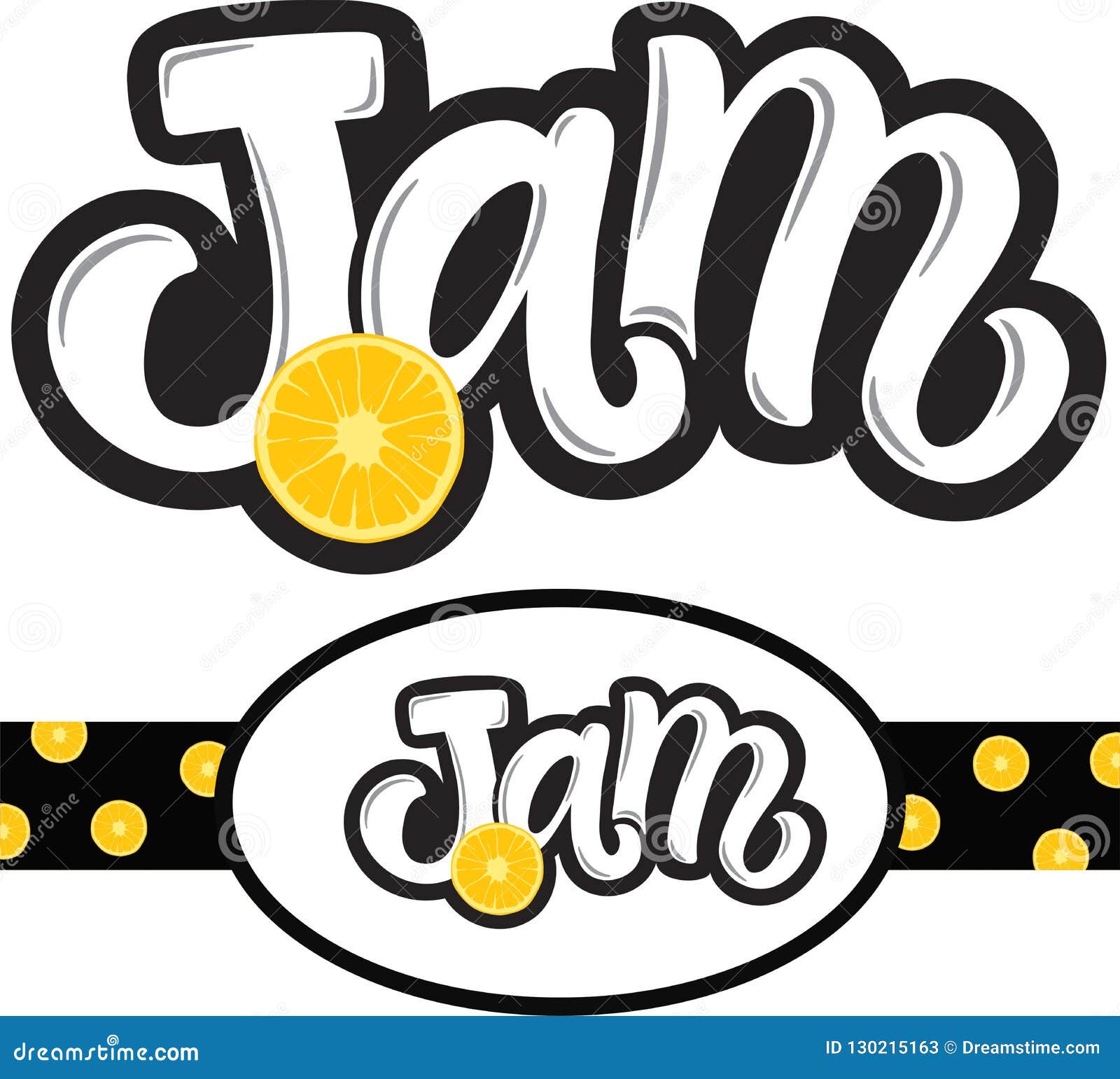 Jam label orange stock illustration. Illustration of decor - 130215163