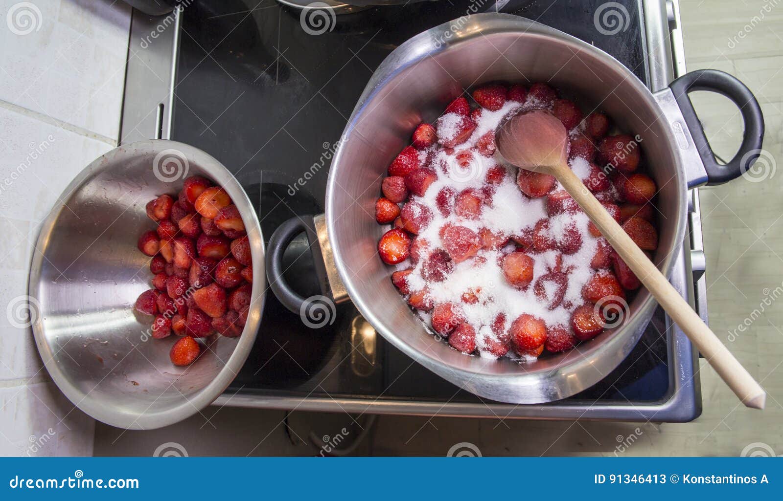 Jam making cooking stock image. Image of breakfast, cranberry - 91346413