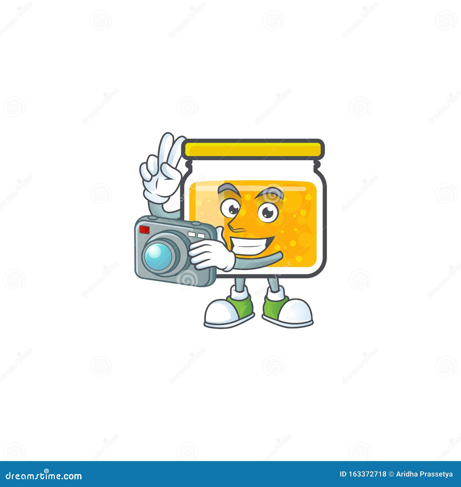 Jam with Mascot Photographer on White Background Stock Vector ...
