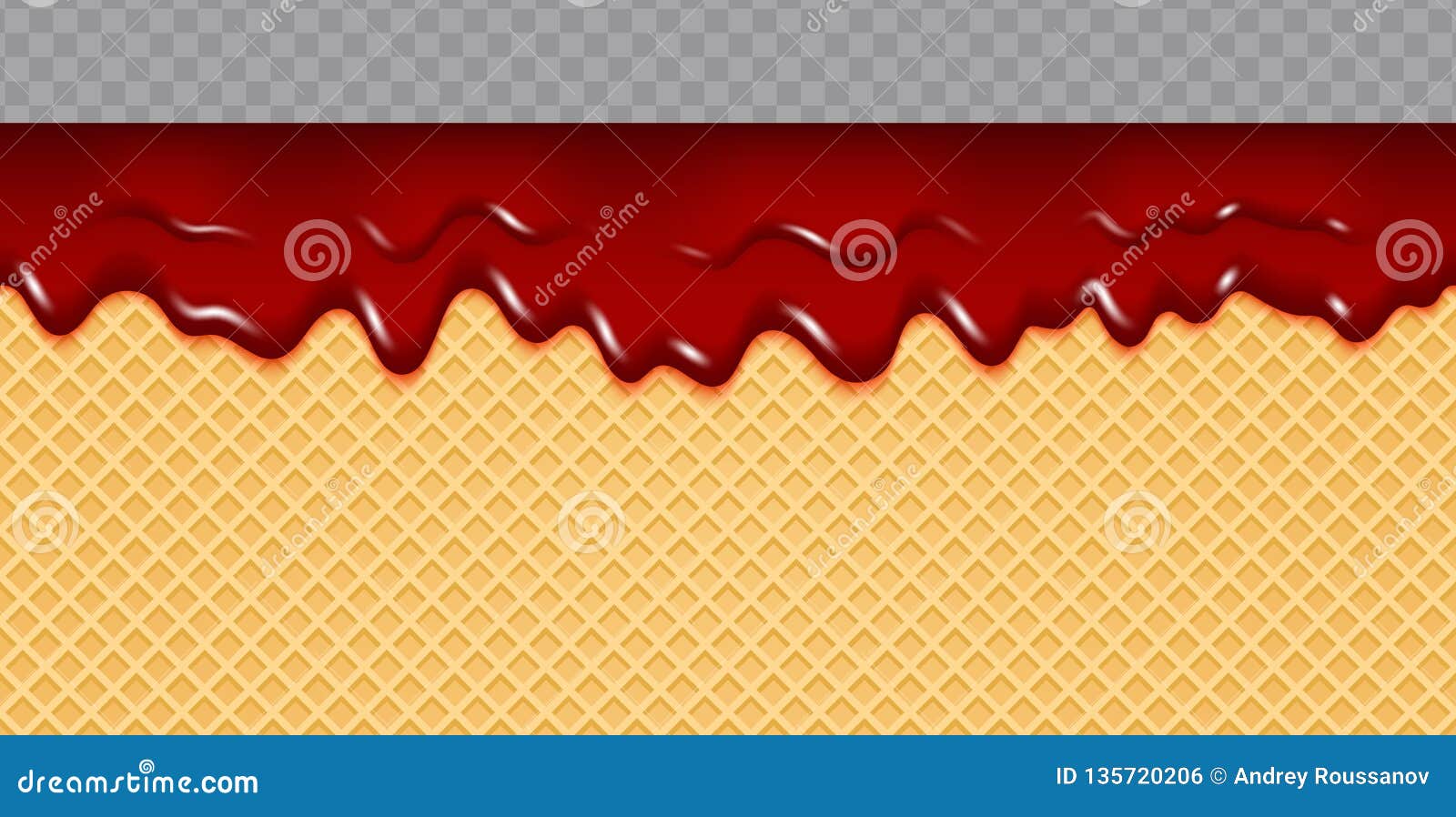 Jam Melted on Wafer Background. Cherry Jam Flow Soft Seamless Texture ...