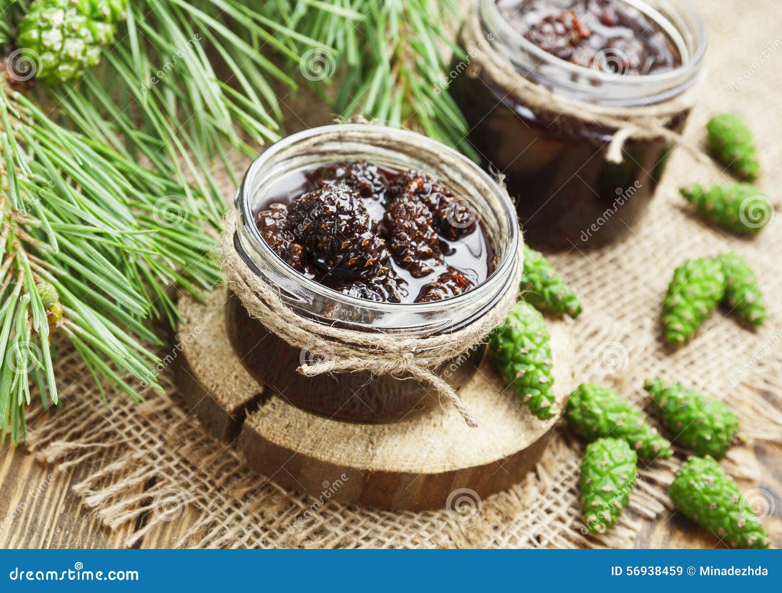 Jam of pine cones stock image. Image of remedy, organic - 56938459