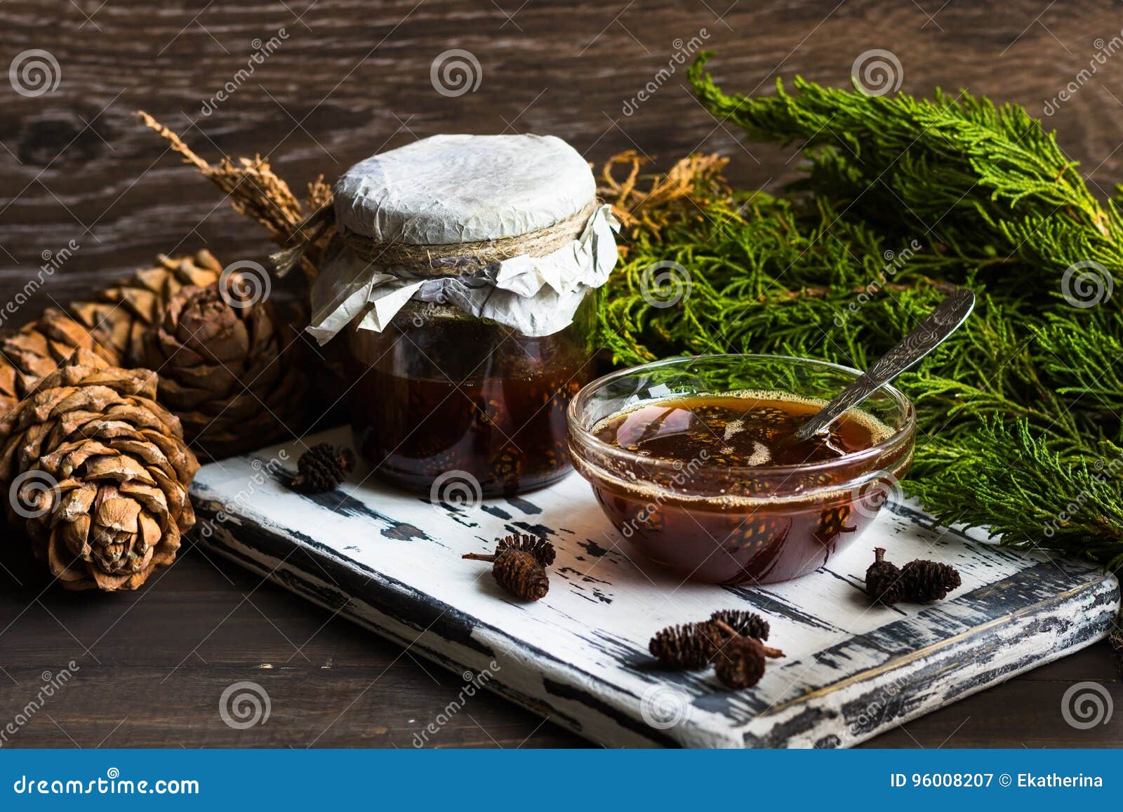 Jam from pine cones stock image. Image of holiday, lifestyle - 96008207