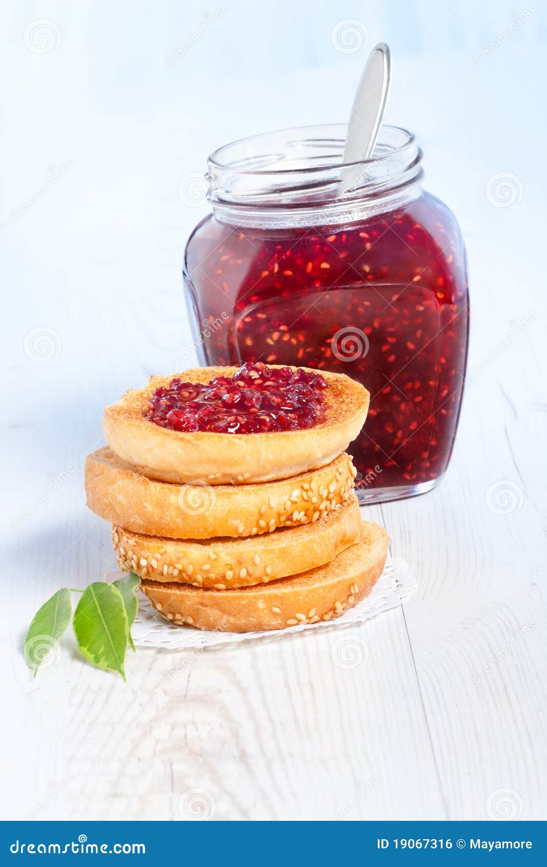 Jam in pot stock photo. Image of snack, group, confiture - 19067316