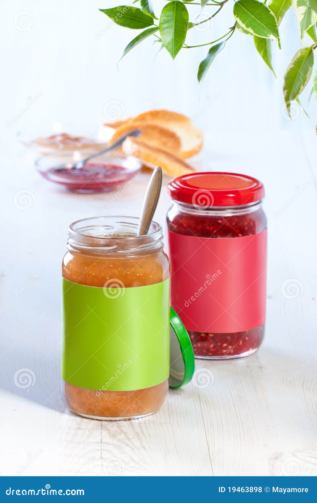 Jam in pot stock photo. Image of confiture, green, toast - 19463898