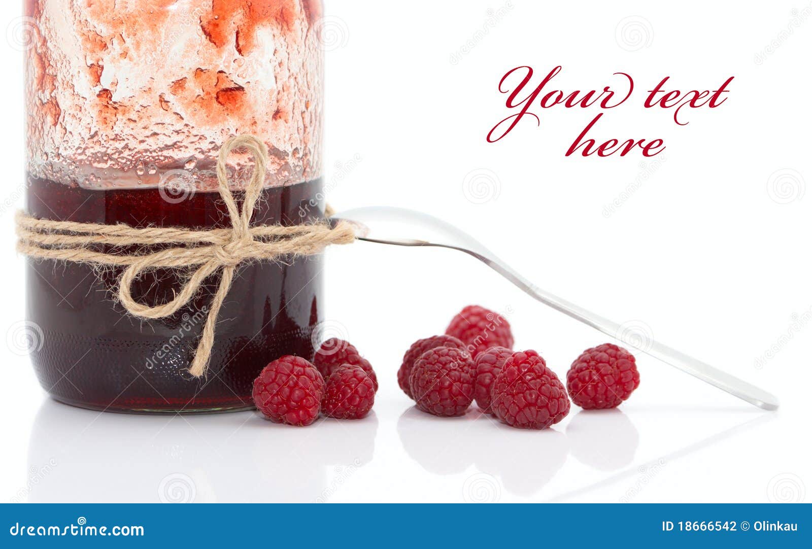 Jam with raspberries stock photo. Image of closed, jelly - 18666542