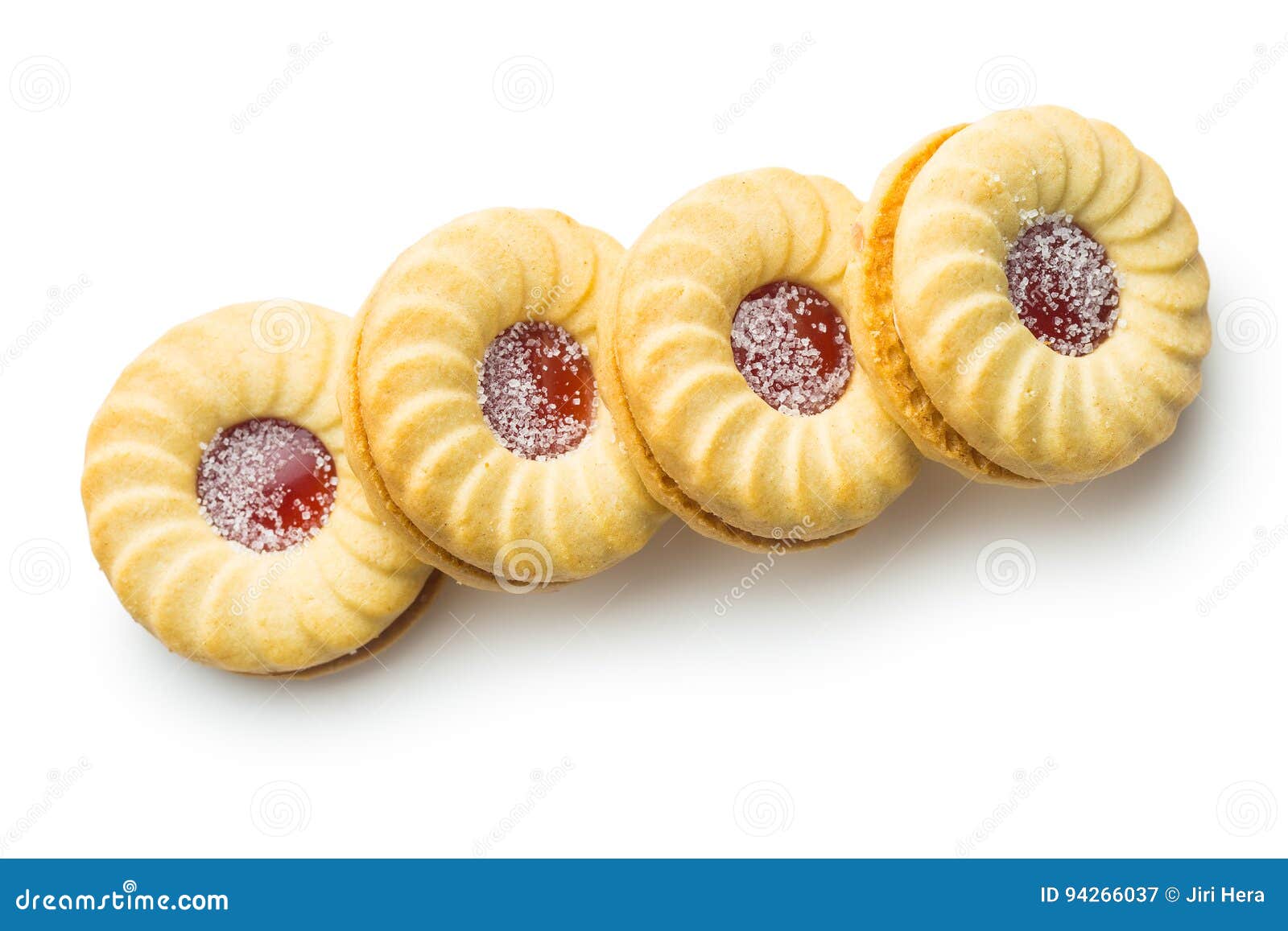 Jam ring biscuits. stock image. Image of pastry, cookie - 94266037