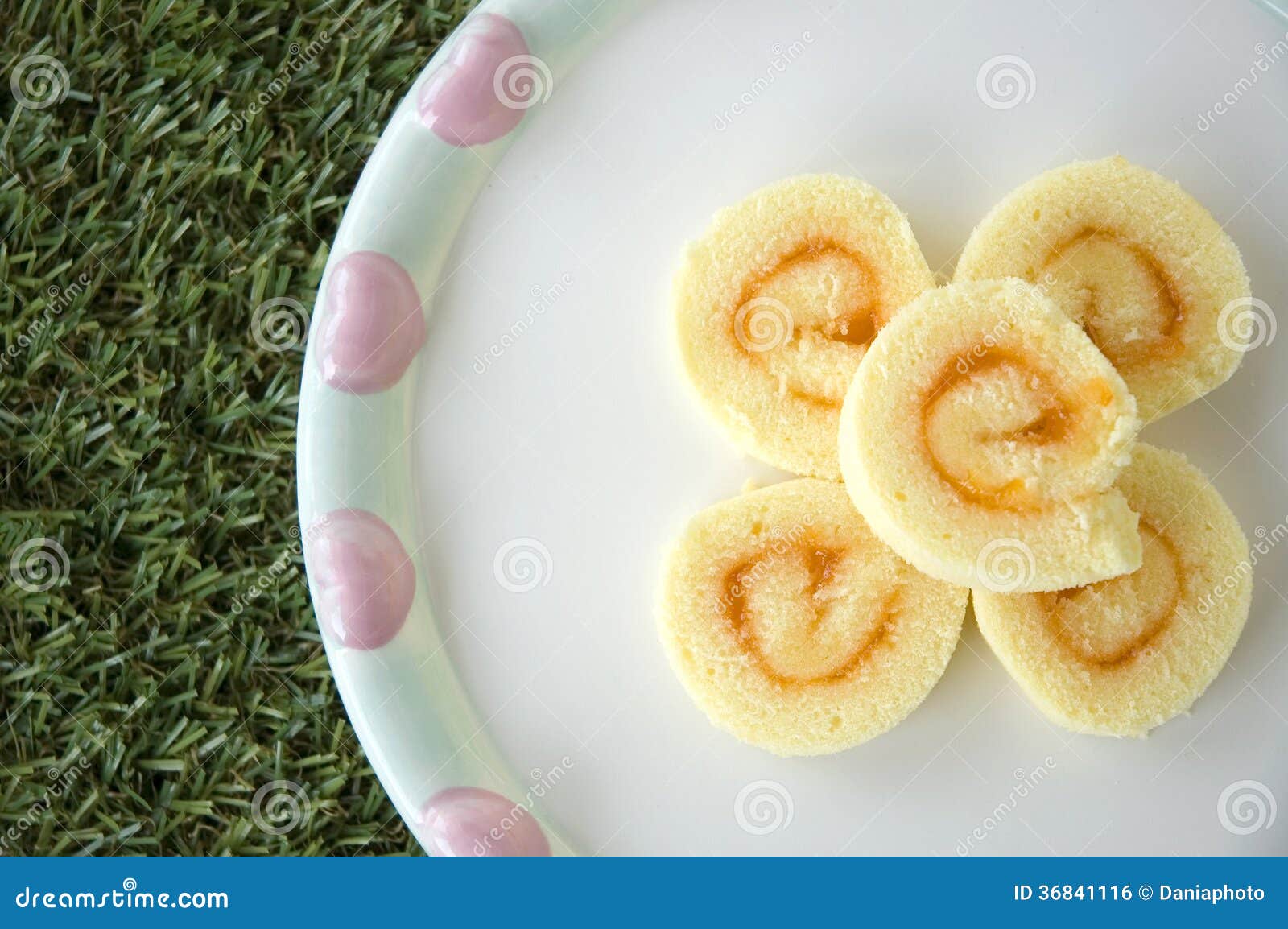 Jam roll cake stock photo. Image of party, detail, orange - 36841116