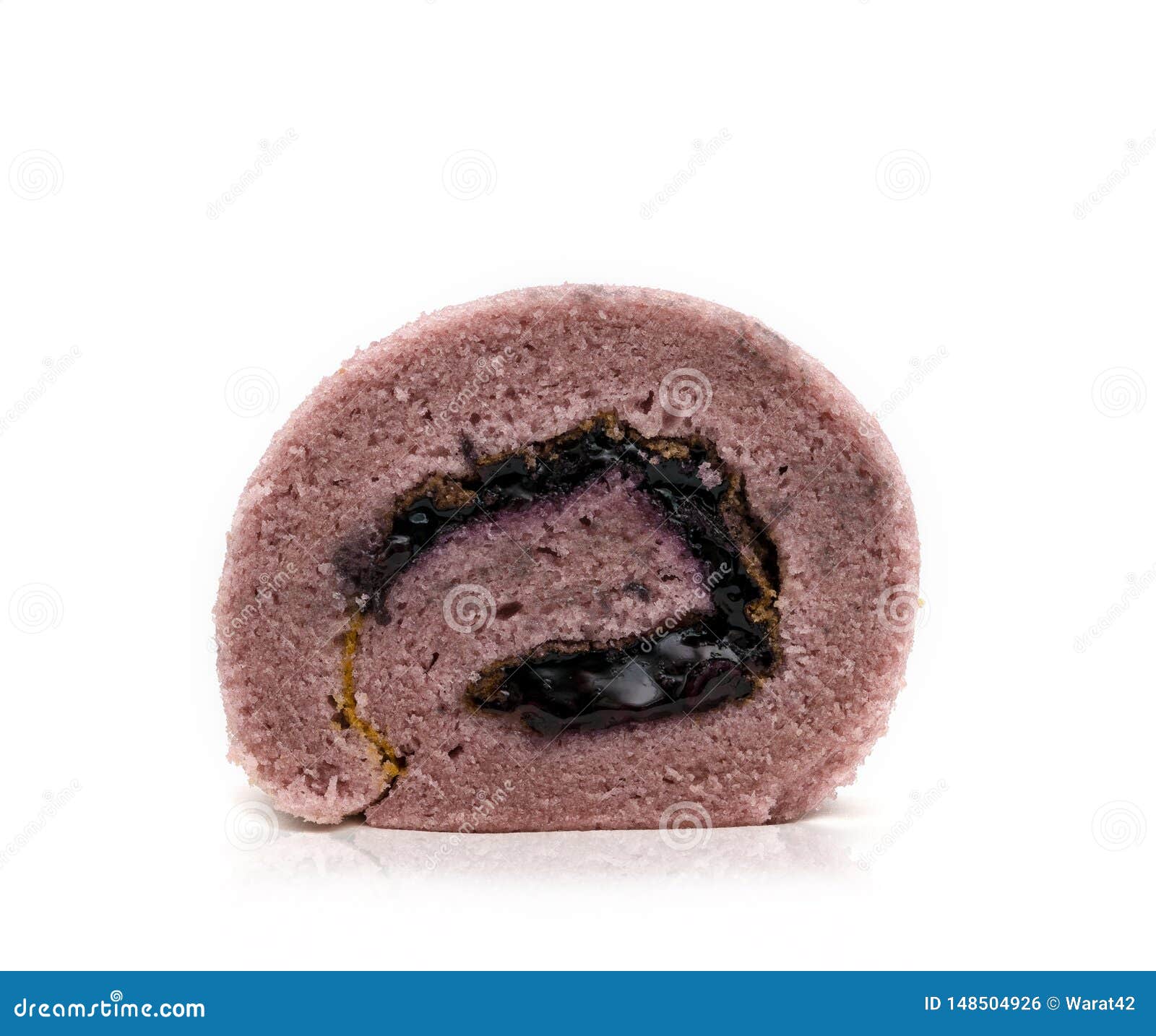 Jam Roll Cakes Isolated on White Background Stock Photo - Image of ...