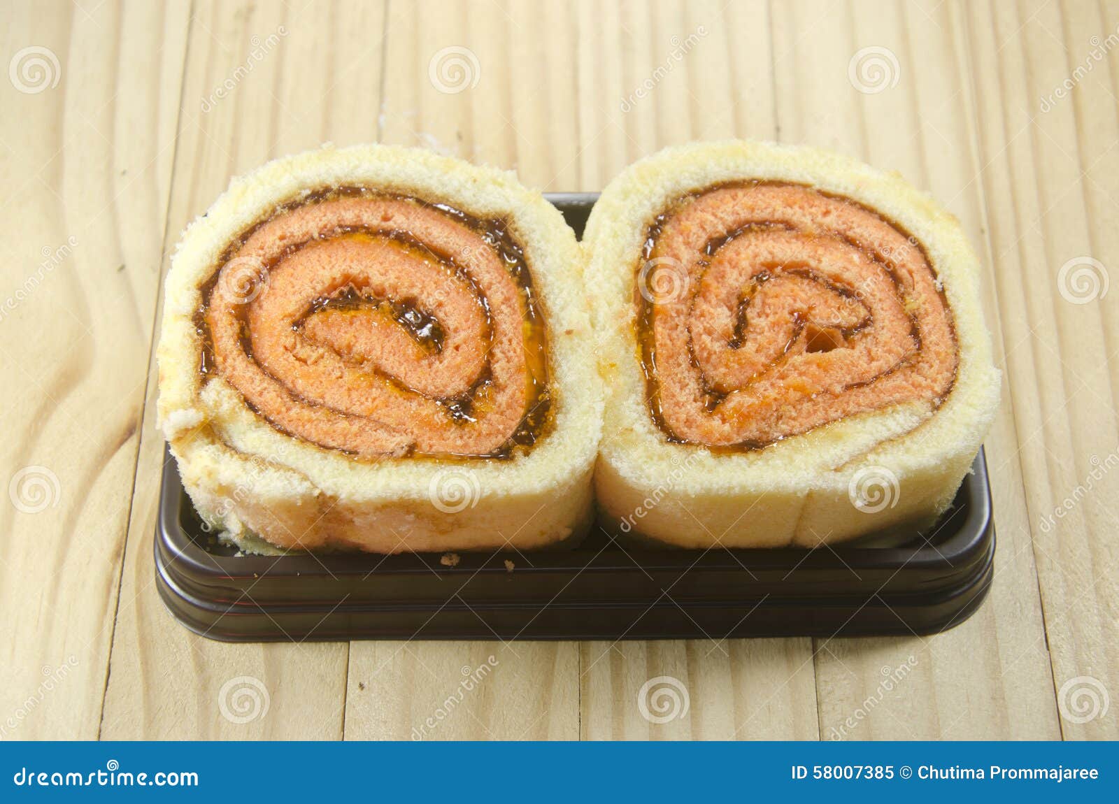 Jam roll fancy cake stock image. Image of macro, gourmet - 58007385