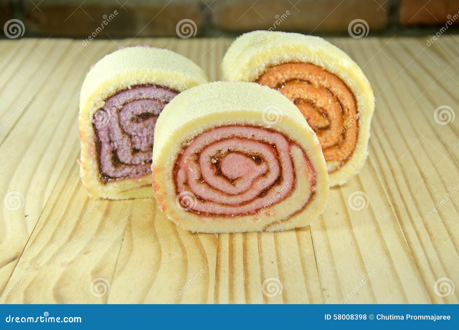 Jam roll fancy cake stock photo. Image of roll, unhealthy - 58008398