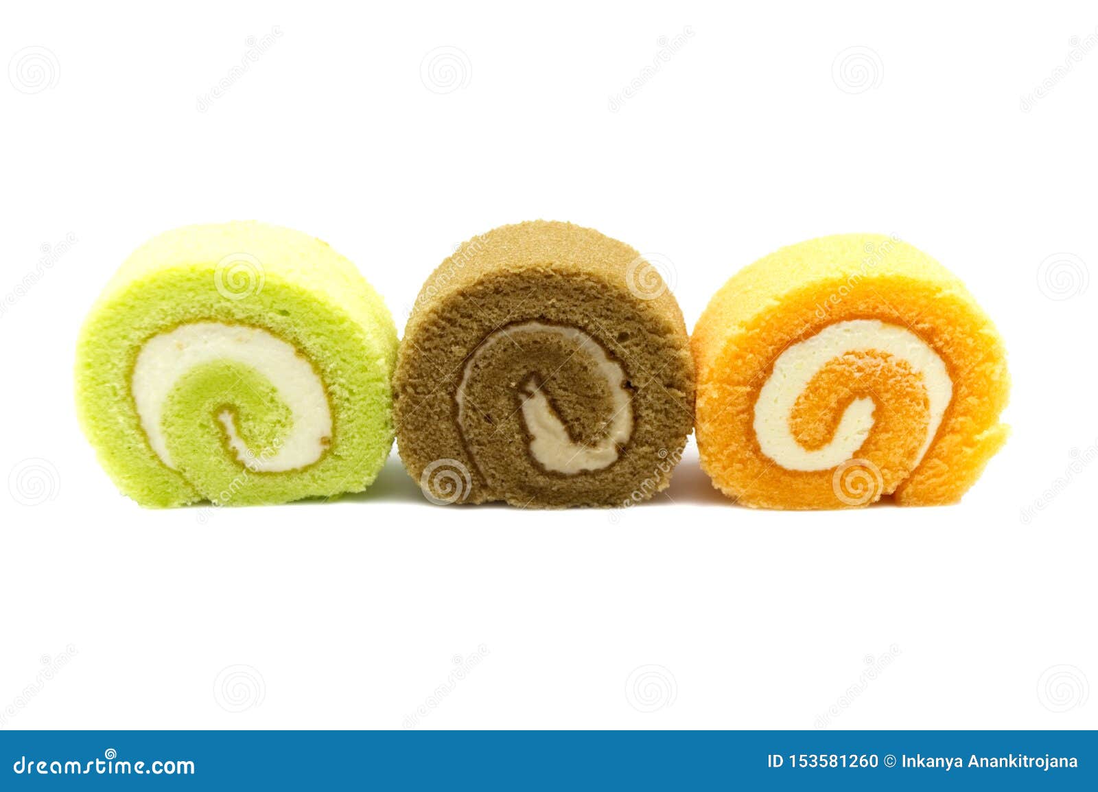 Jam rolls cake isolated. stock photo. Image of healthy - 153581260