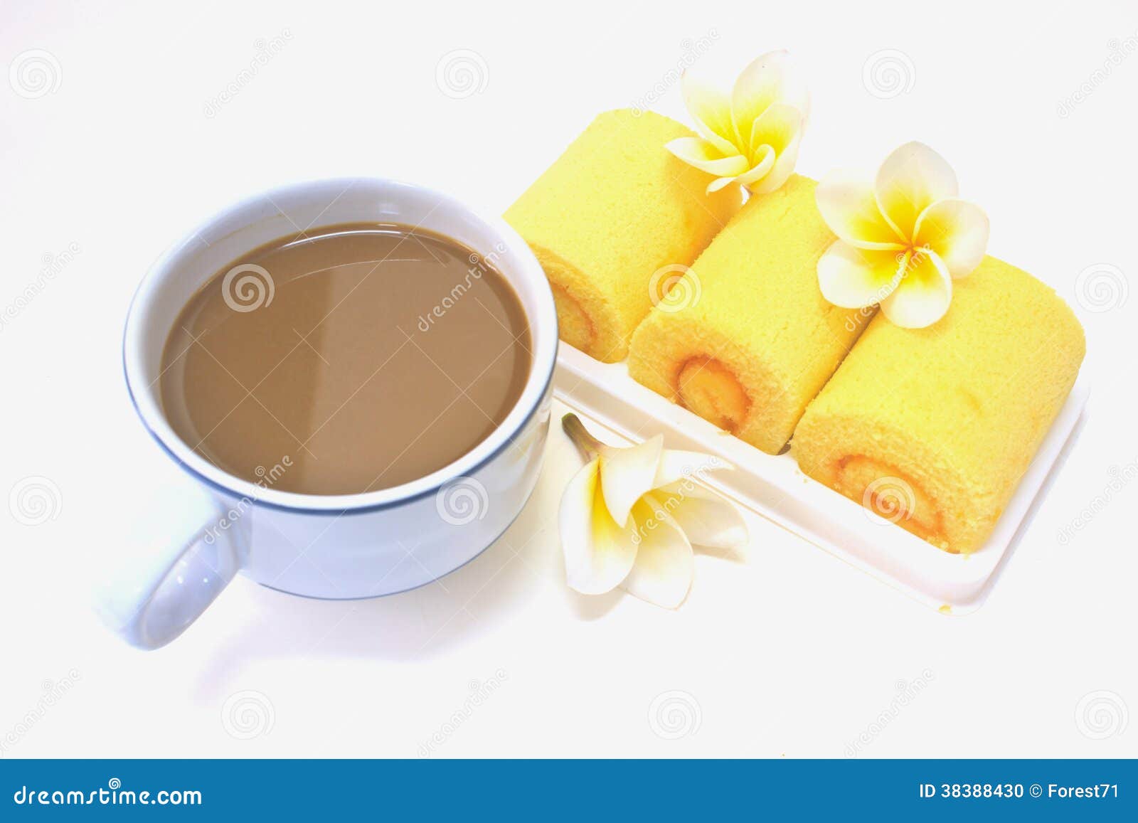 Jam Rolls with Coffee Break Stock Photo - Image of cross, bakery: 38388430