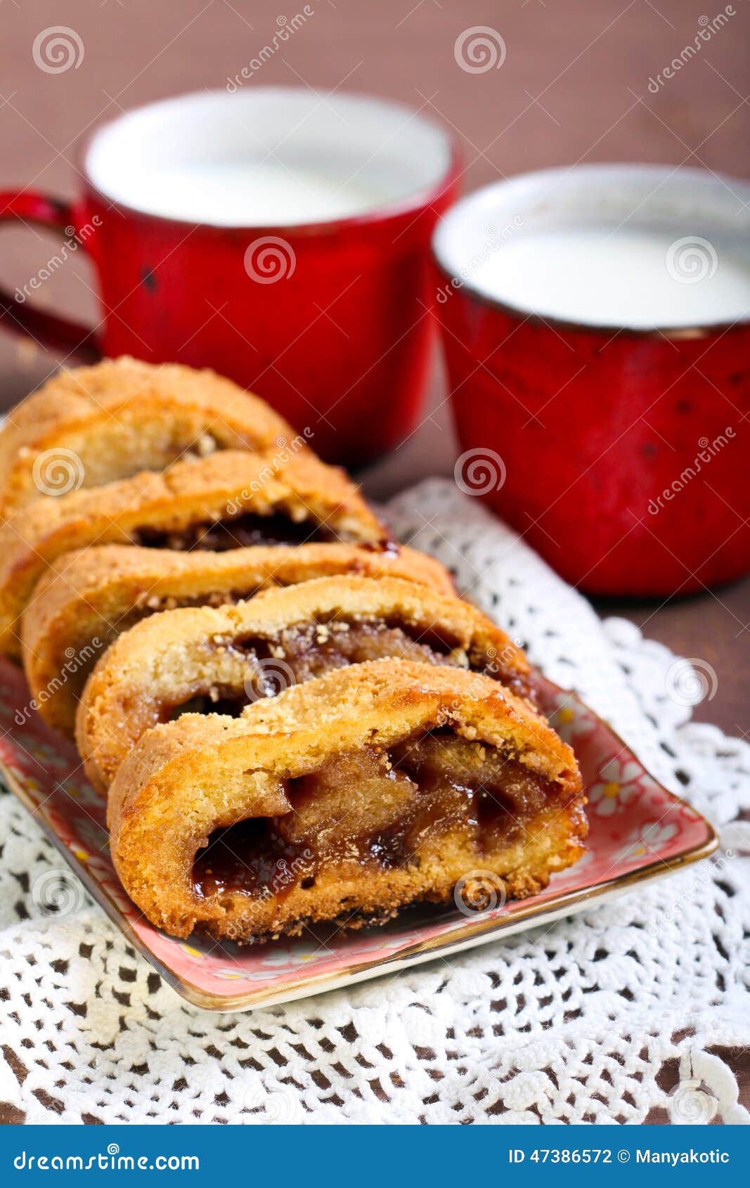 Jam roly - poly stock photo. Image of homemade, food - 47386572