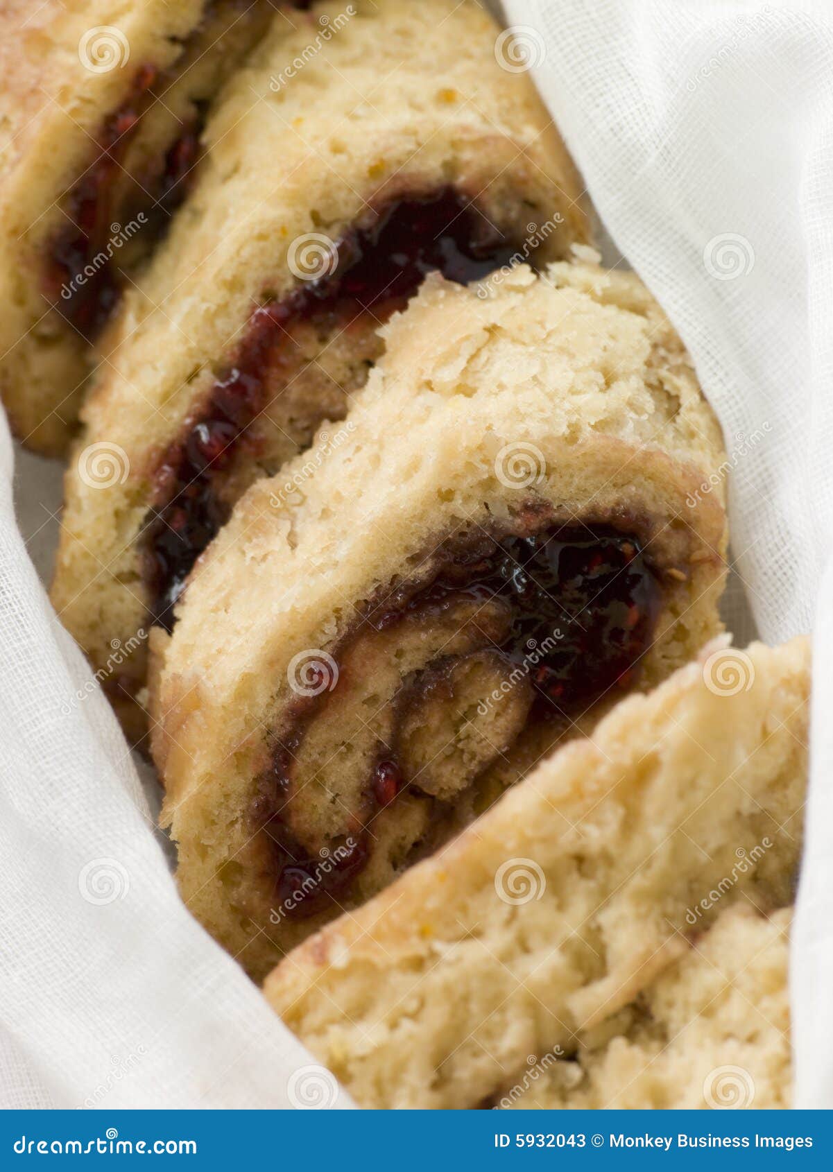 Jam Roly Poly in Muslin stock image. Image of poly, spreads - 5932043