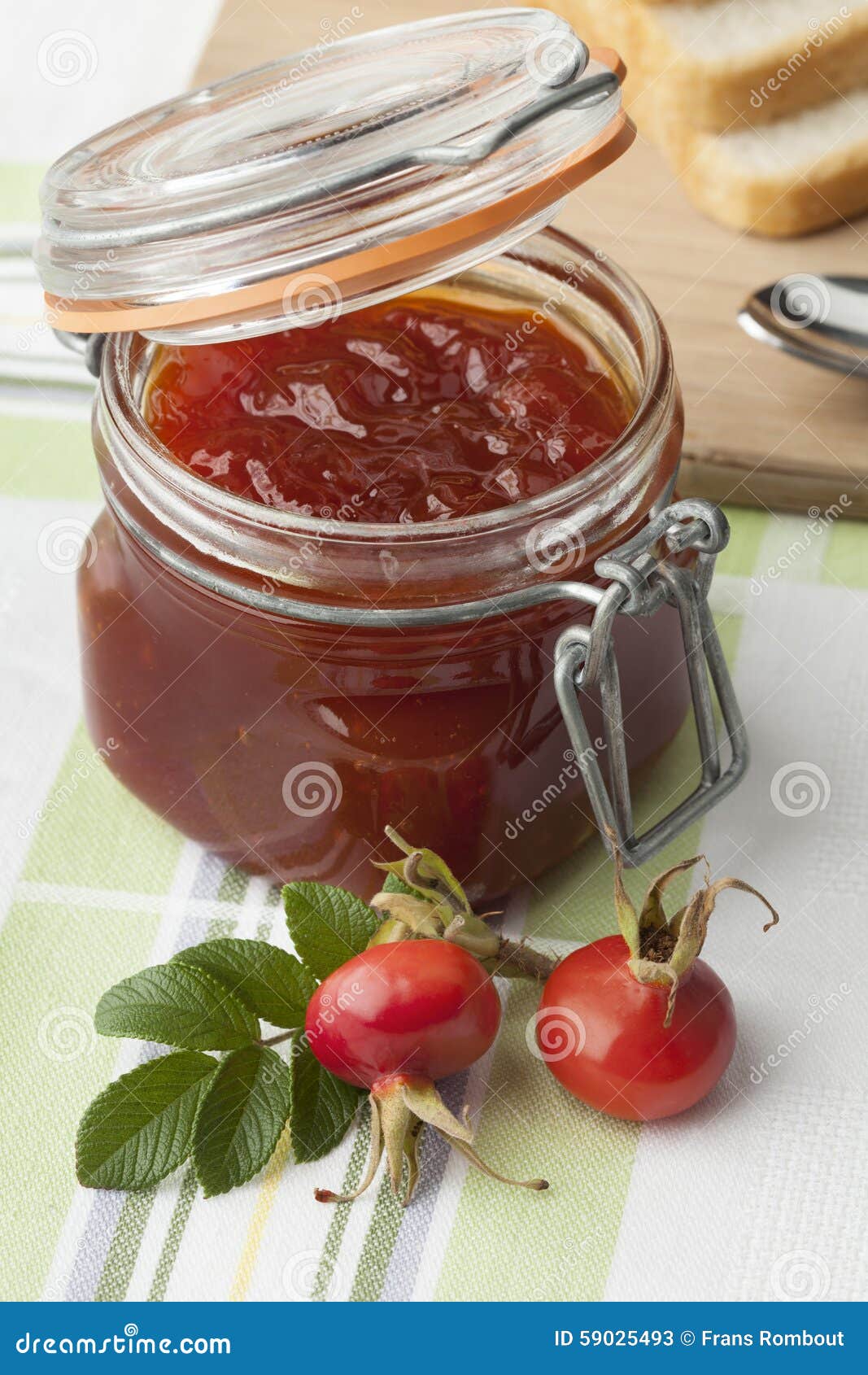 Jam with rose hips stock image. Image of preserved, organic - 59025493