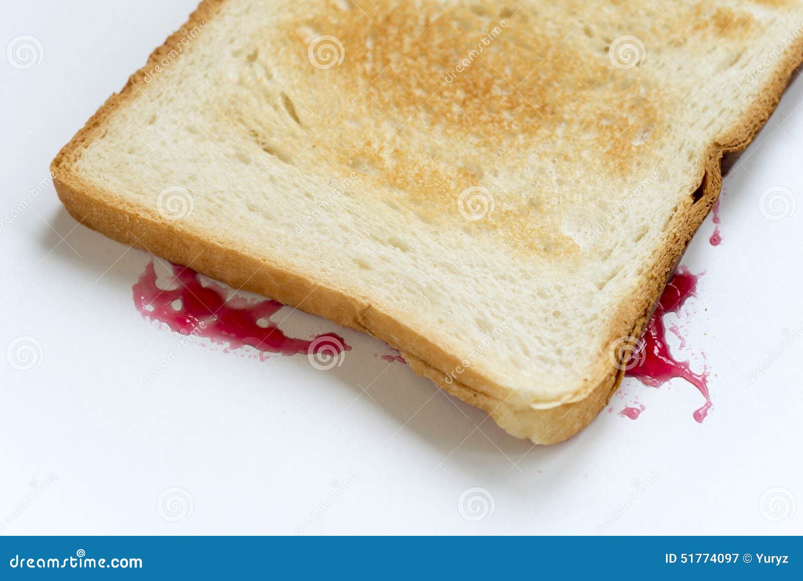 Jam sandwich fallen stock image. Image of bread, sandwich - 51774097