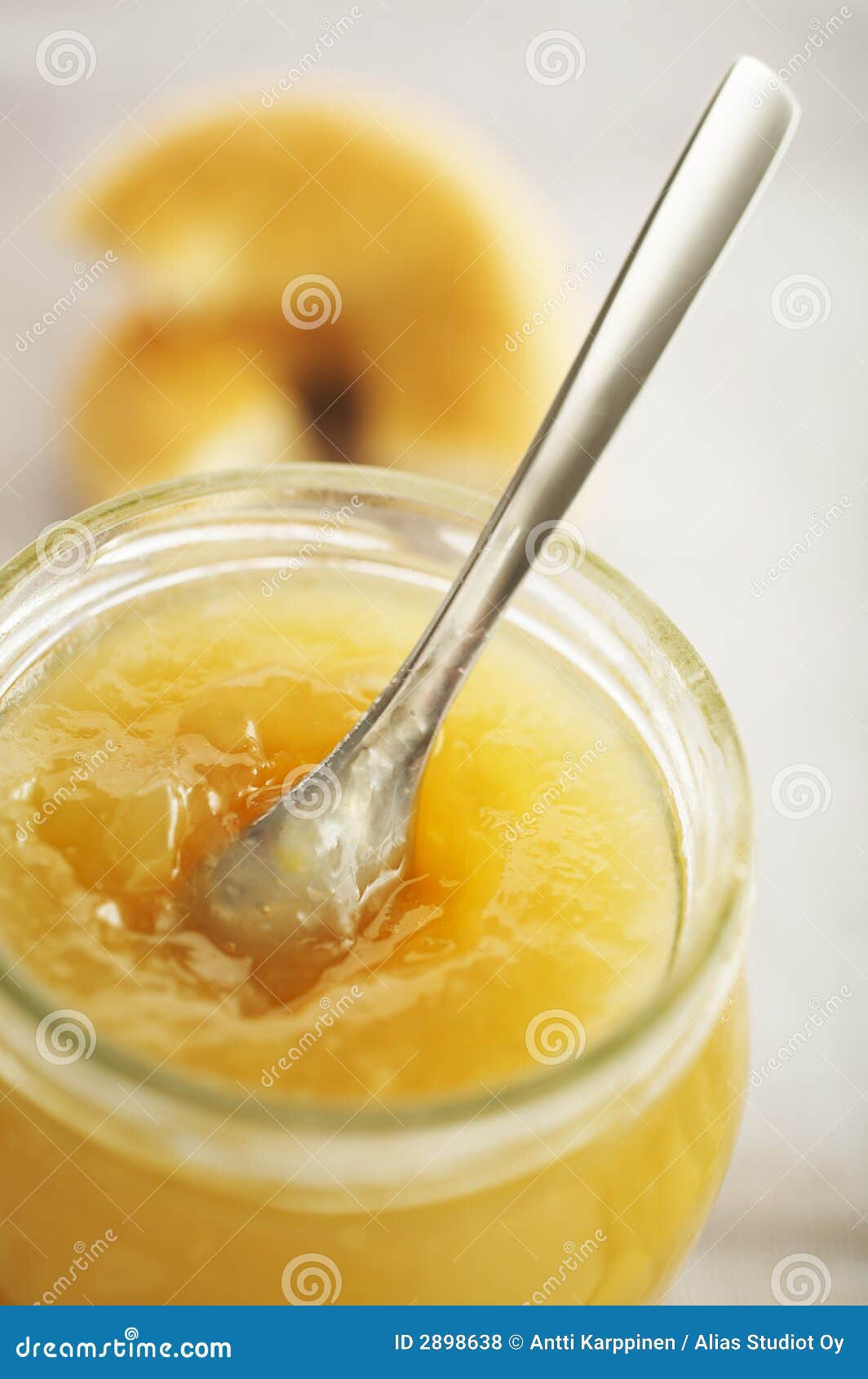 Jam and spoon stock photo. Image of preserve, glass, wheat - 2898638