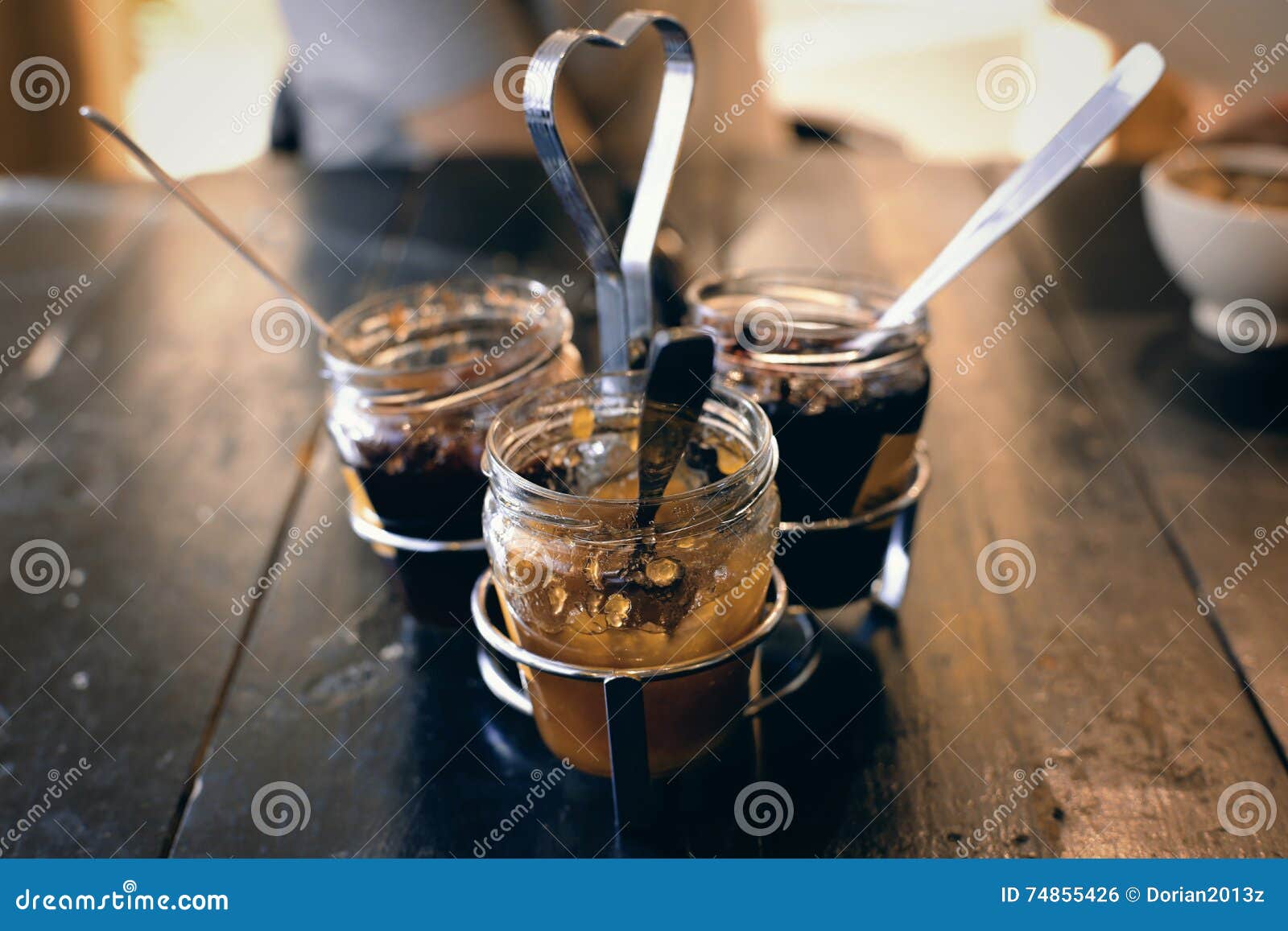 Jam stock photo. Image of confiture, sweet, spoon, food - 74855426