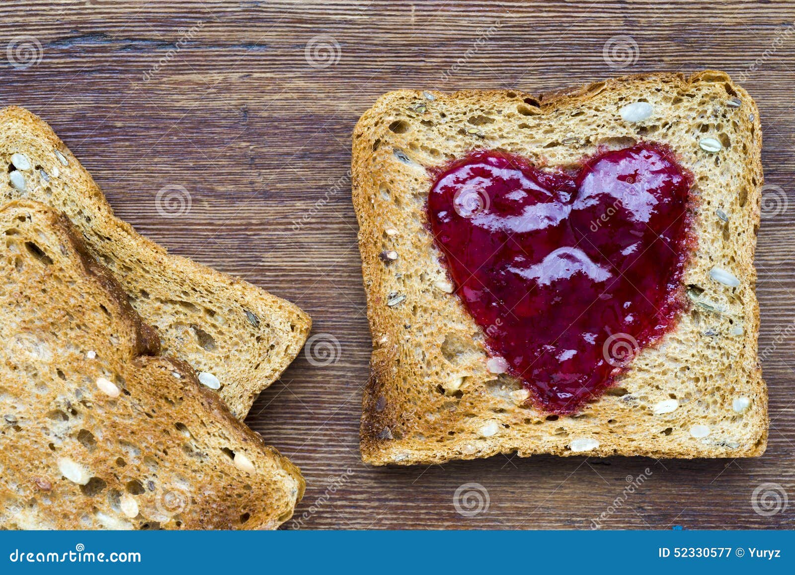 Jam toasts stock image. Image of sweet, healthy, shape - 52330577