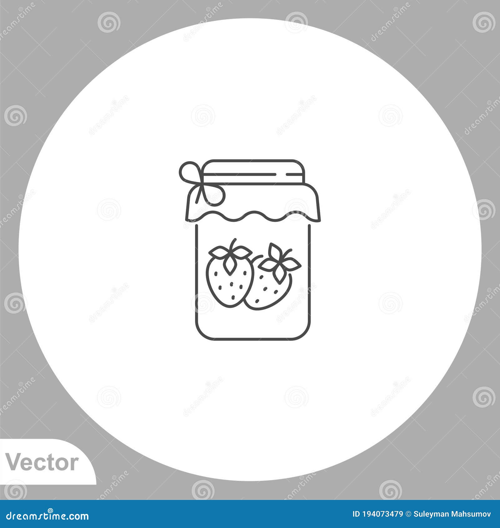 Jam Vector Icon Sign Symbol Stock Vector - Illustration of element ...