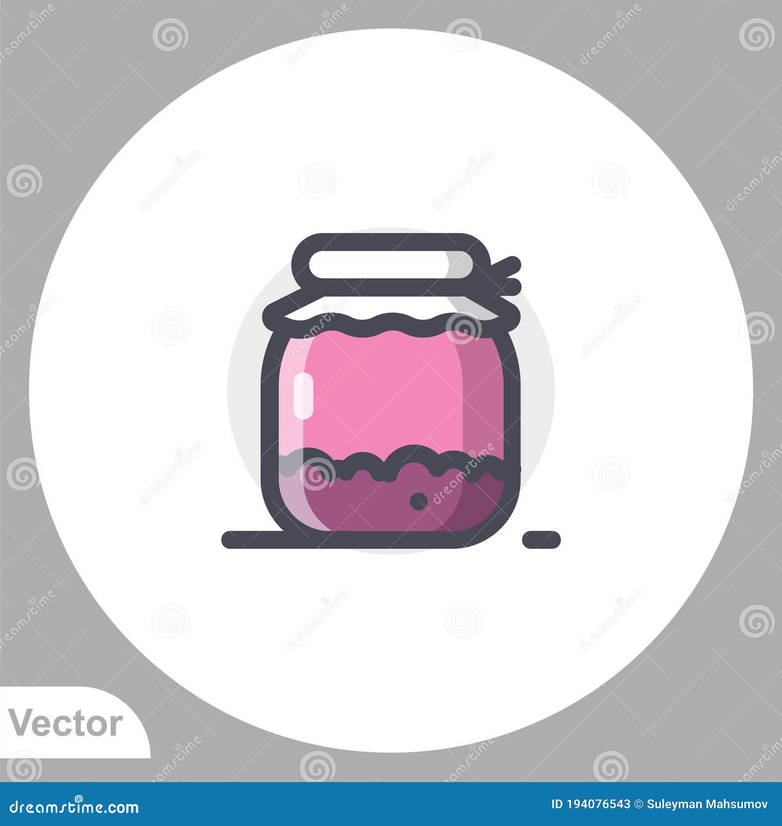 Jam Vector Icon Sign Symbol Stock Vector - Illustration of homemade ...