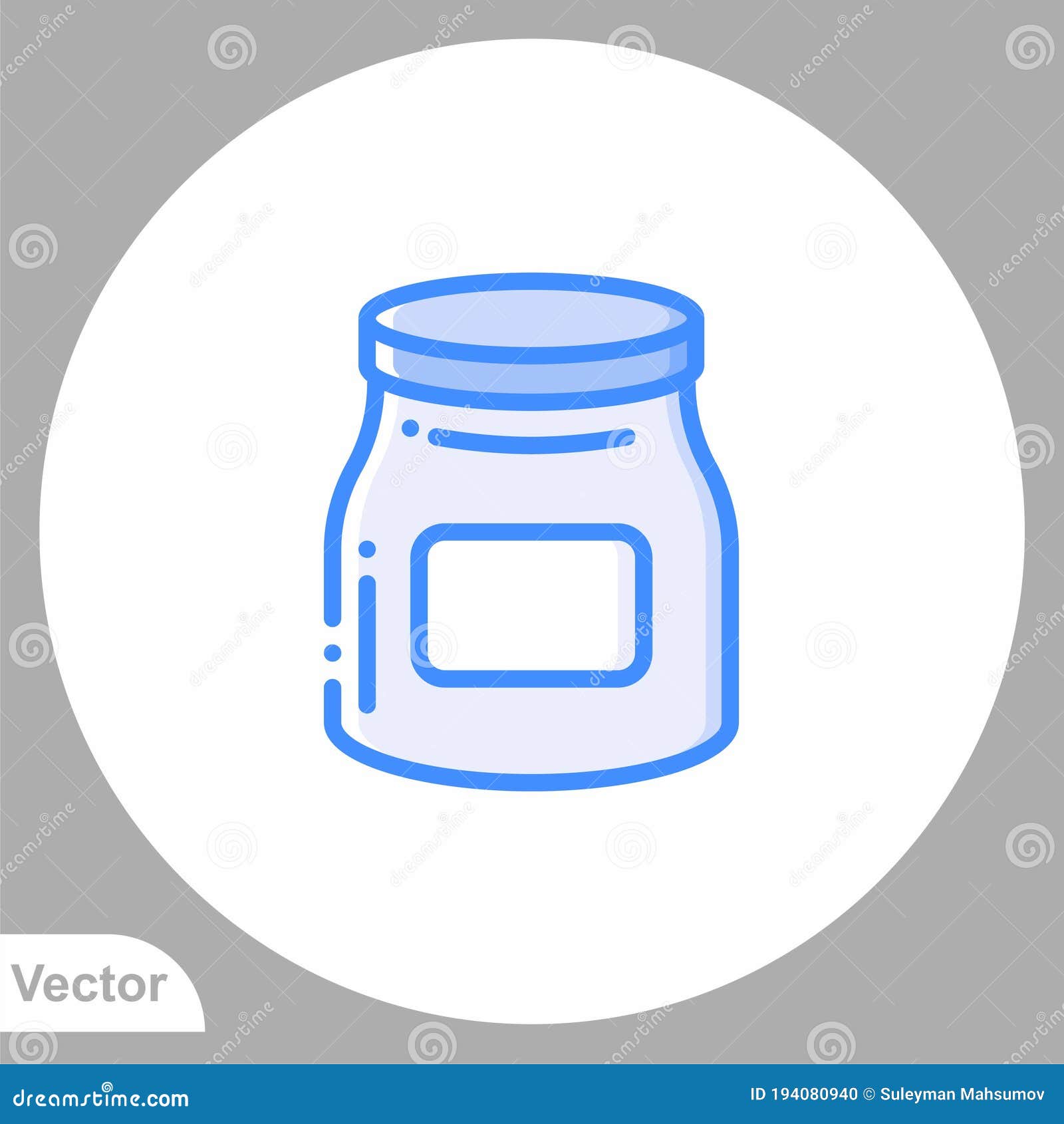 Jam Vector Icon Sign Symbol Stock Vector - Illustration of label ...