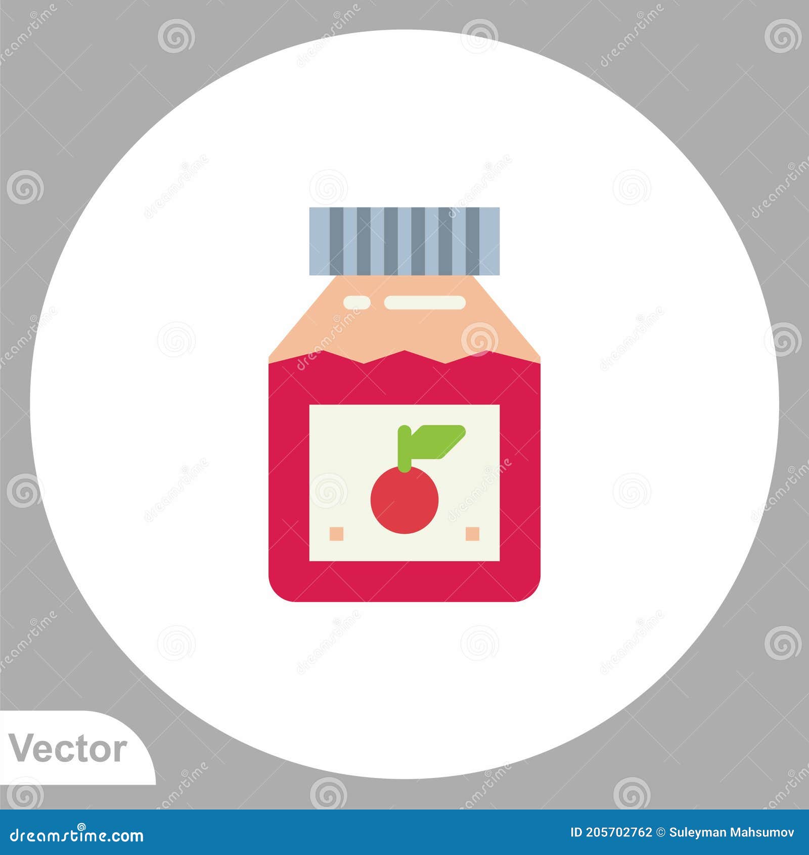 Jam Vector Icon Sign Symbol Stock Vector - Illustration of food ...