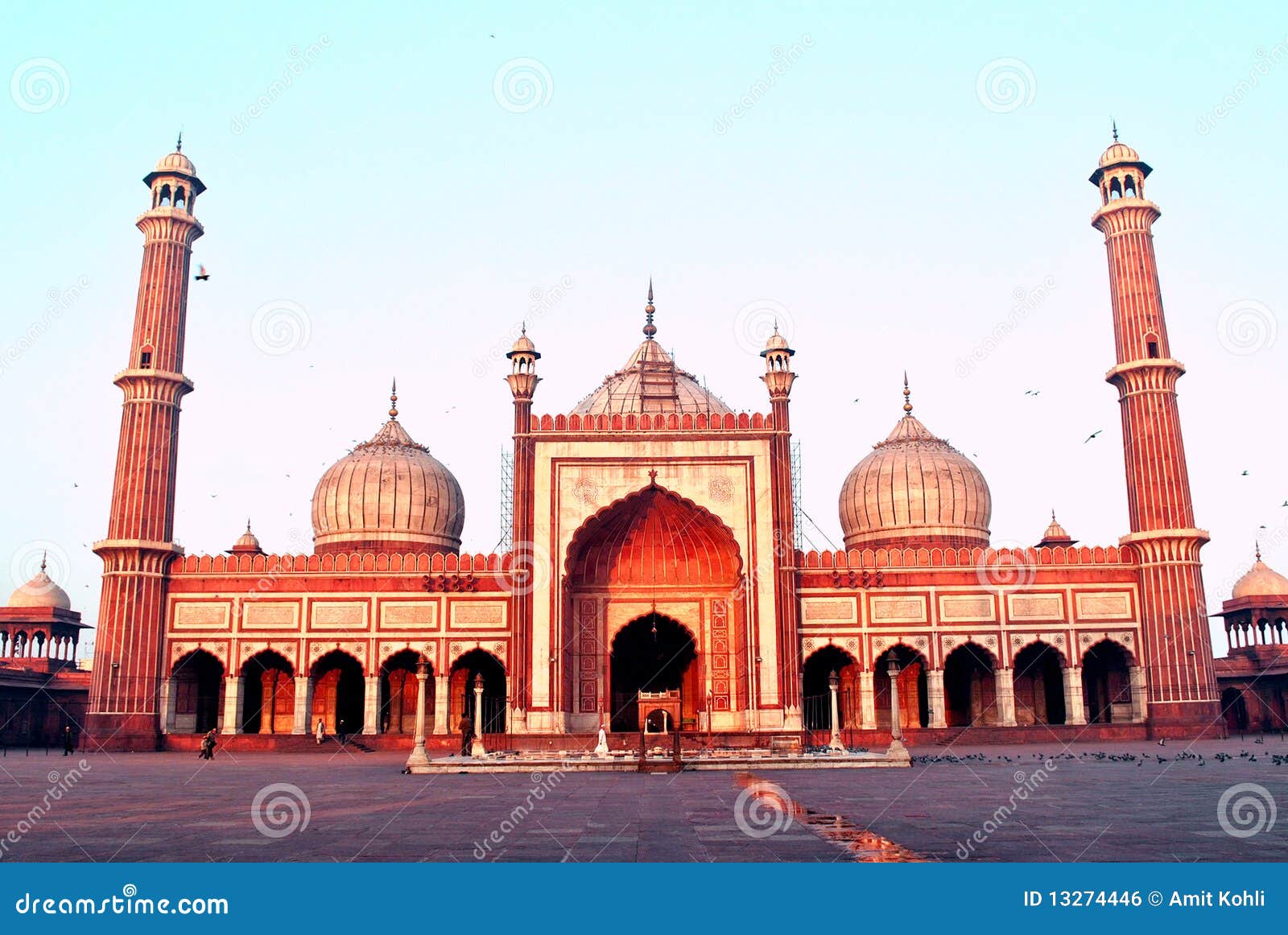 Jama Masjid Delhi India. Jama Masjid Or Mosque Built By Mughal Emperor ...