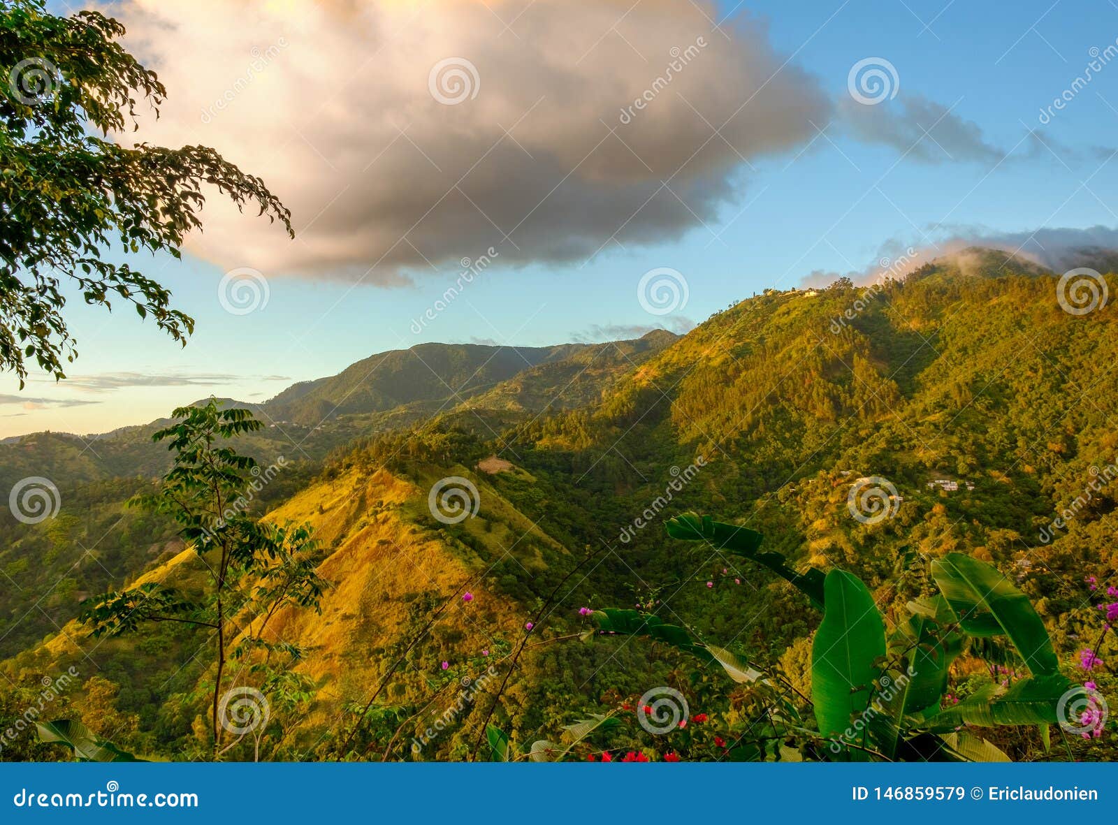 Jamaica-the Blue Mountains-Sunset 2 Stock Image - Image of nature ...
