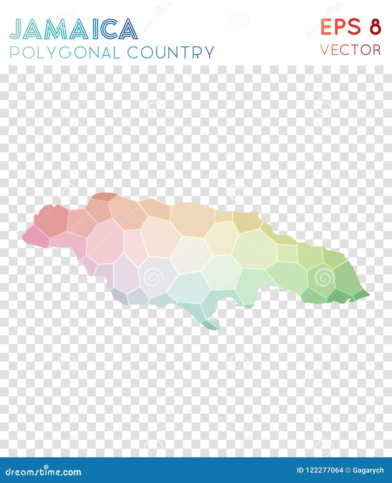 Jamaica Polygonal Map, Mosaic Style Country. Stock Vector ... Jamaica Polygonal Map, Mosaic Style Country. Stock Vector ...
