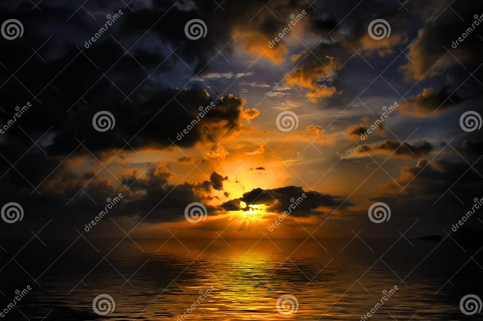 Jamaica sunset stock image. Image of leaves, vacation - 12597195