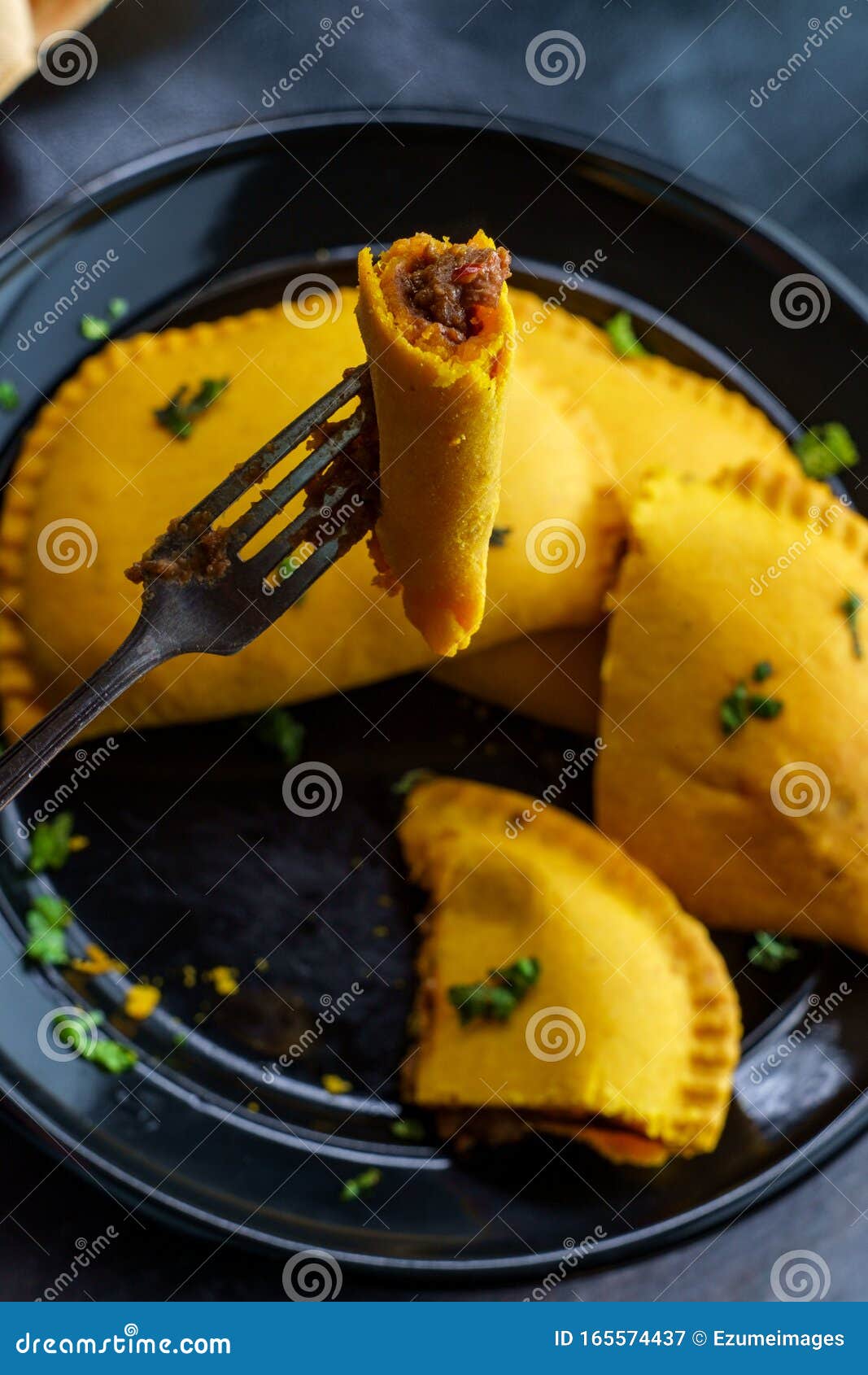 Jamaican Beef Turnover stock image. Image of beef, empanada - 165574437