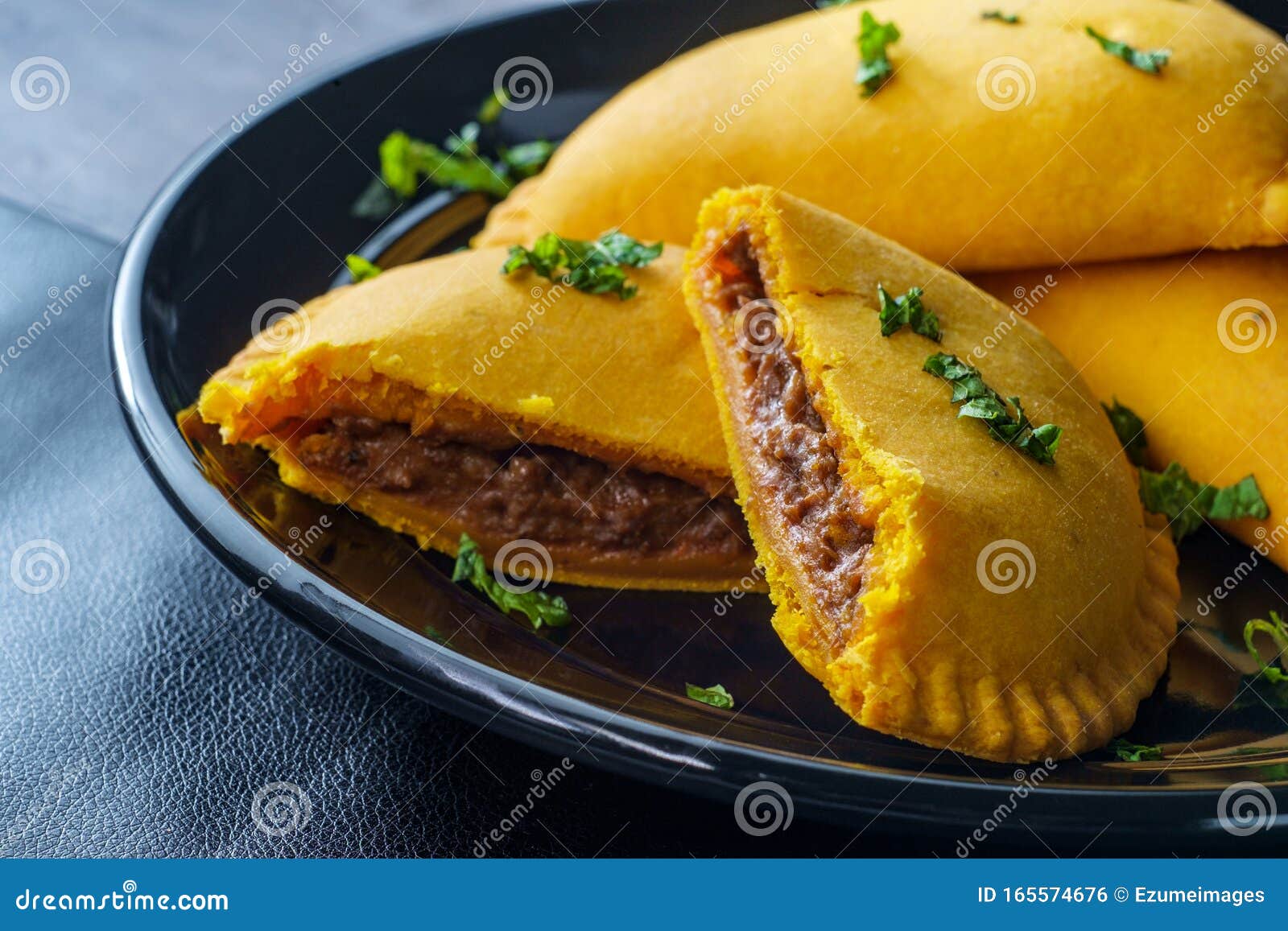 Jamaican Beef Turnover stock photo. Image of authentic - 165574676