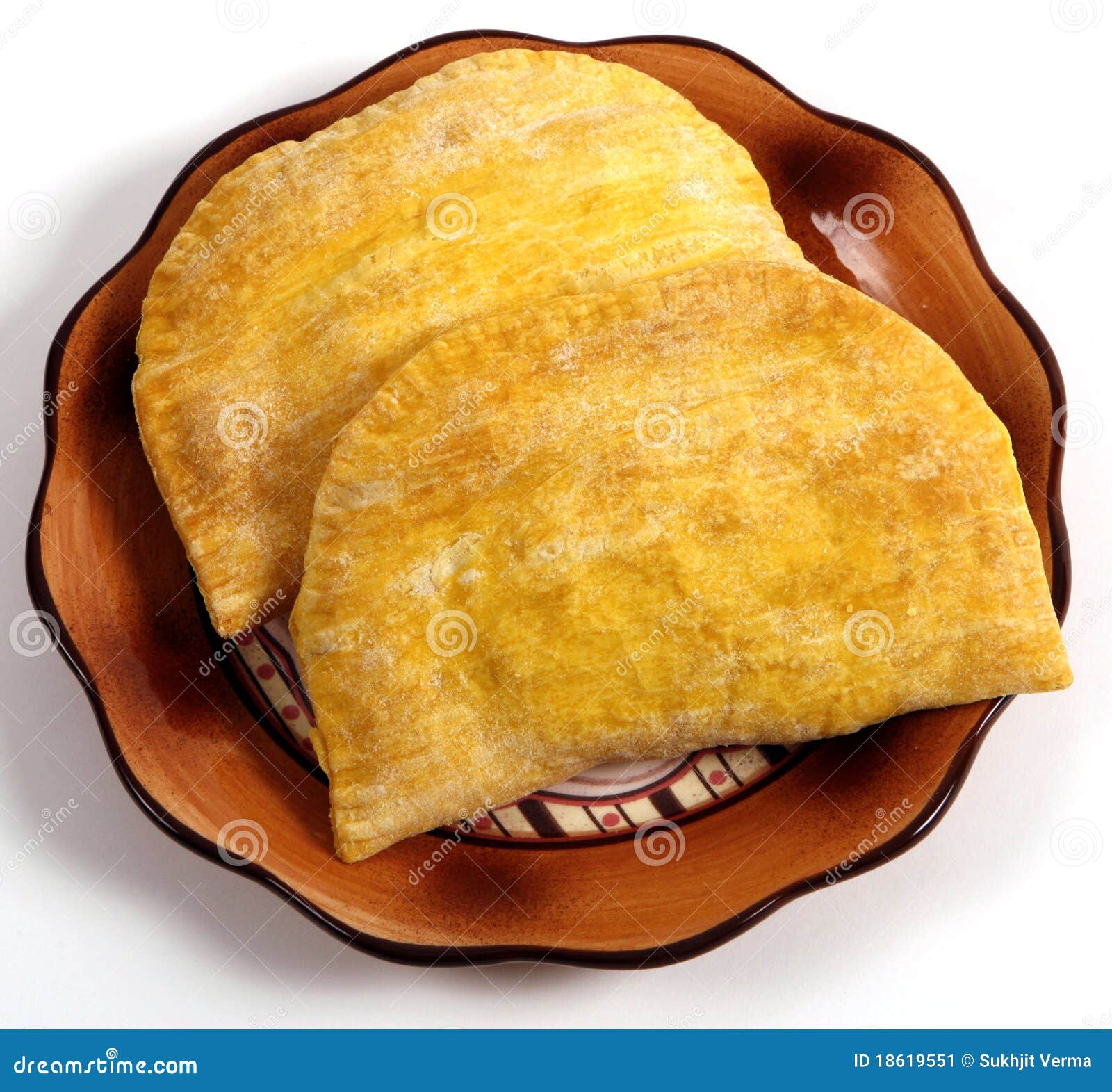 Jamaican patti stock image. Image of chicken, spicy, oven - 18619551