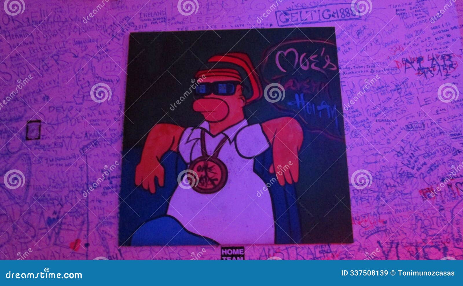 Jamaican Reggae Style Bar with Homer Stock Image - Image of instrument ...