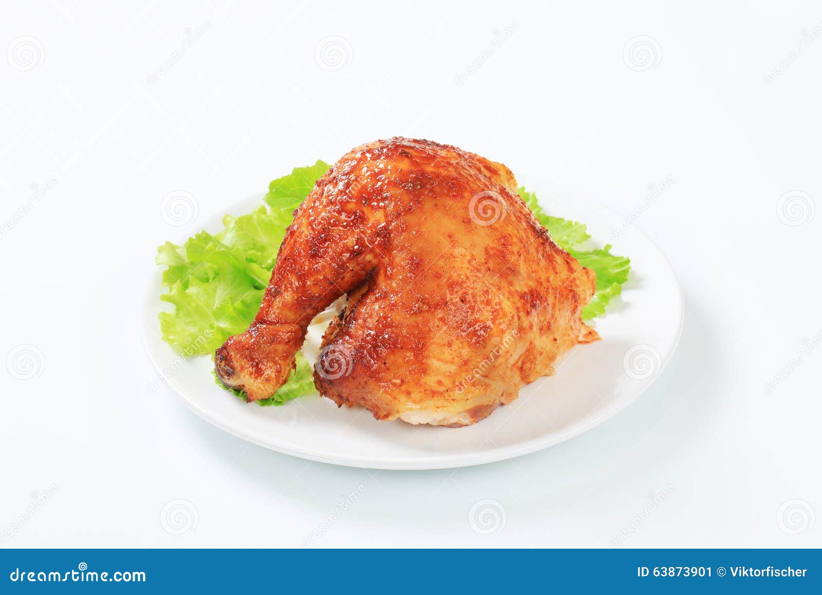 Jambe De Poulet Rôtie Par Ail Image stock - Image du rôti, quart: 63873901
