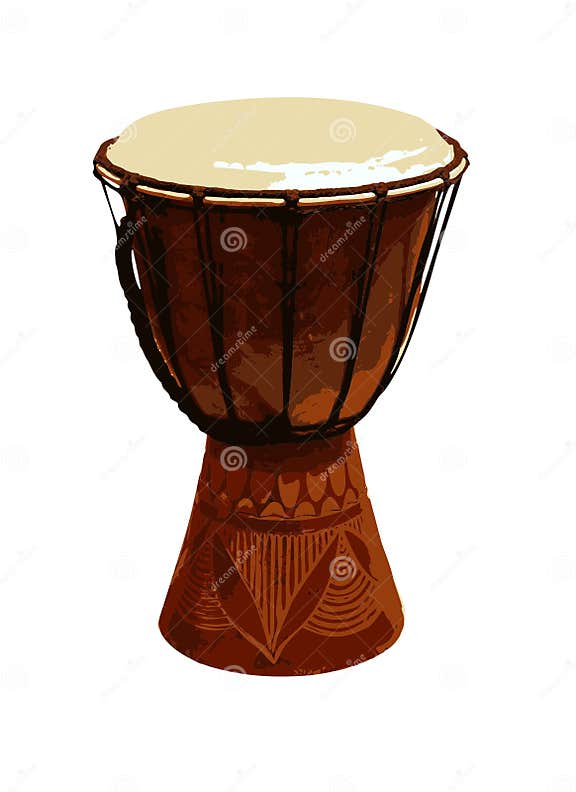 Jambe Drum stock illustration. Illustration of mahogany - 1529870