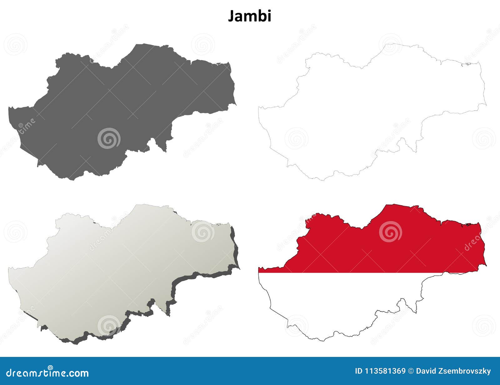 Jambi Blank Outline Map Set Stock Vector - Illustration of territory ... Jambi Blank Outline Map Set Stock Vector - Illustration of territory ...