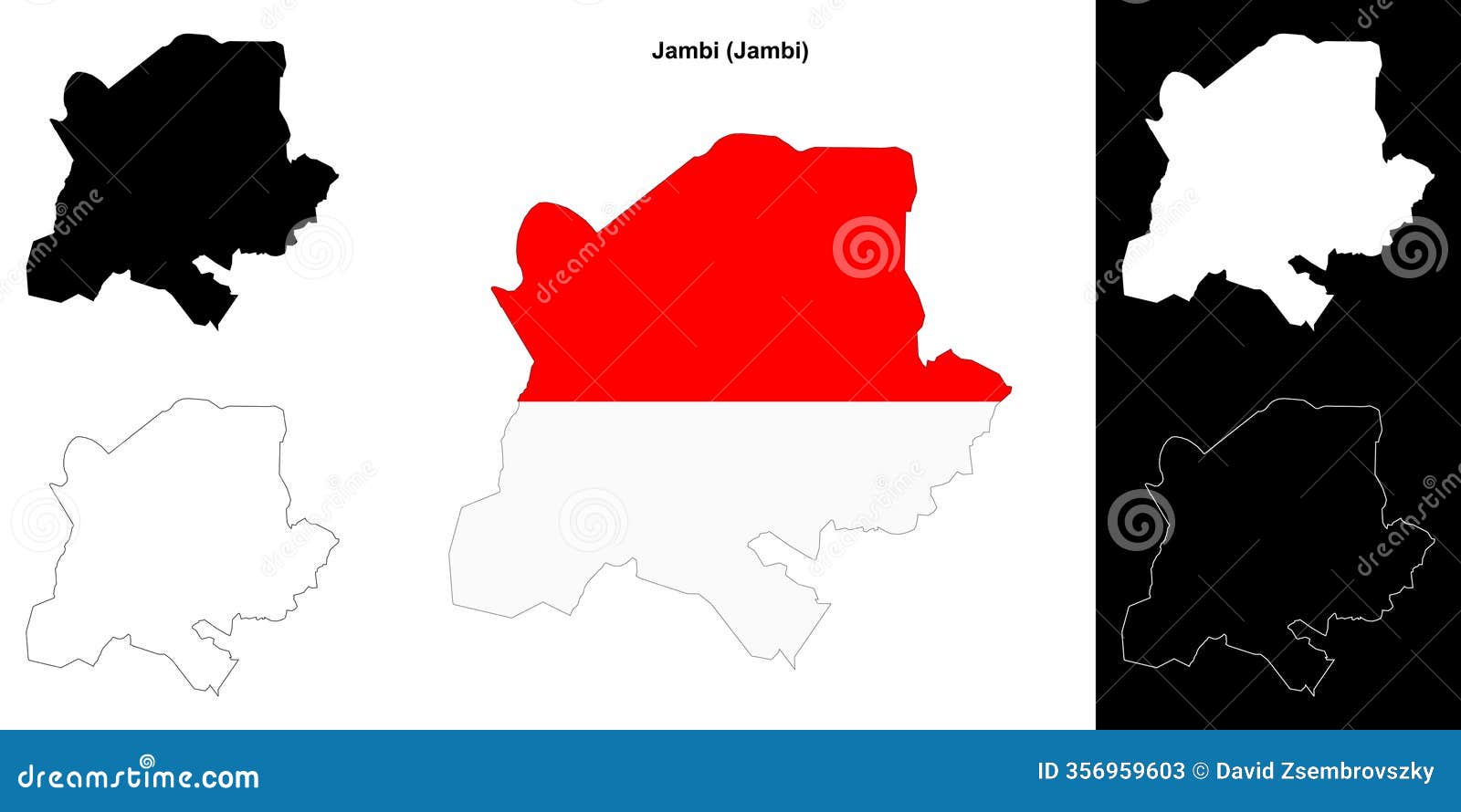 Jambi Outline Map Vector Illustration | CartoonDealer.com #323662002