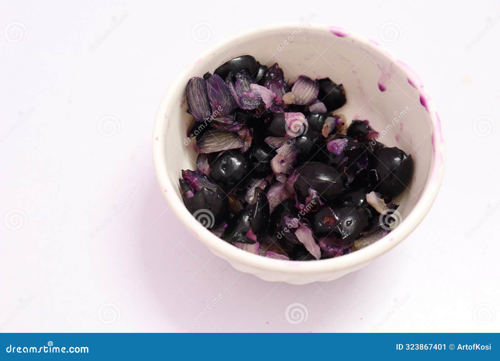 Jambolan Plum or Java Plum Juice Isolated on White Background Stock ...