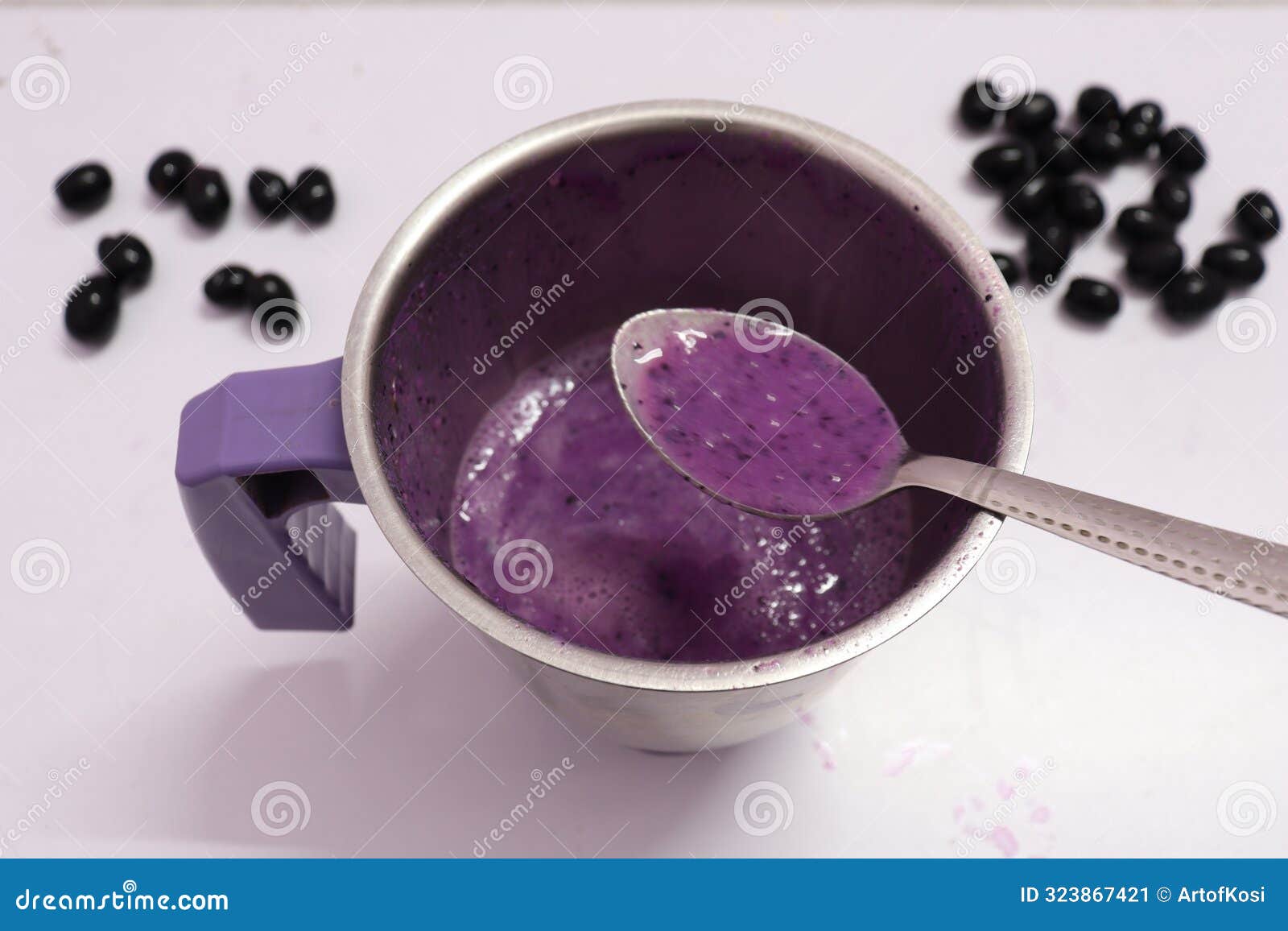 Jambolan Plum or Java Plum Juice Isolated on White Background Stock ...