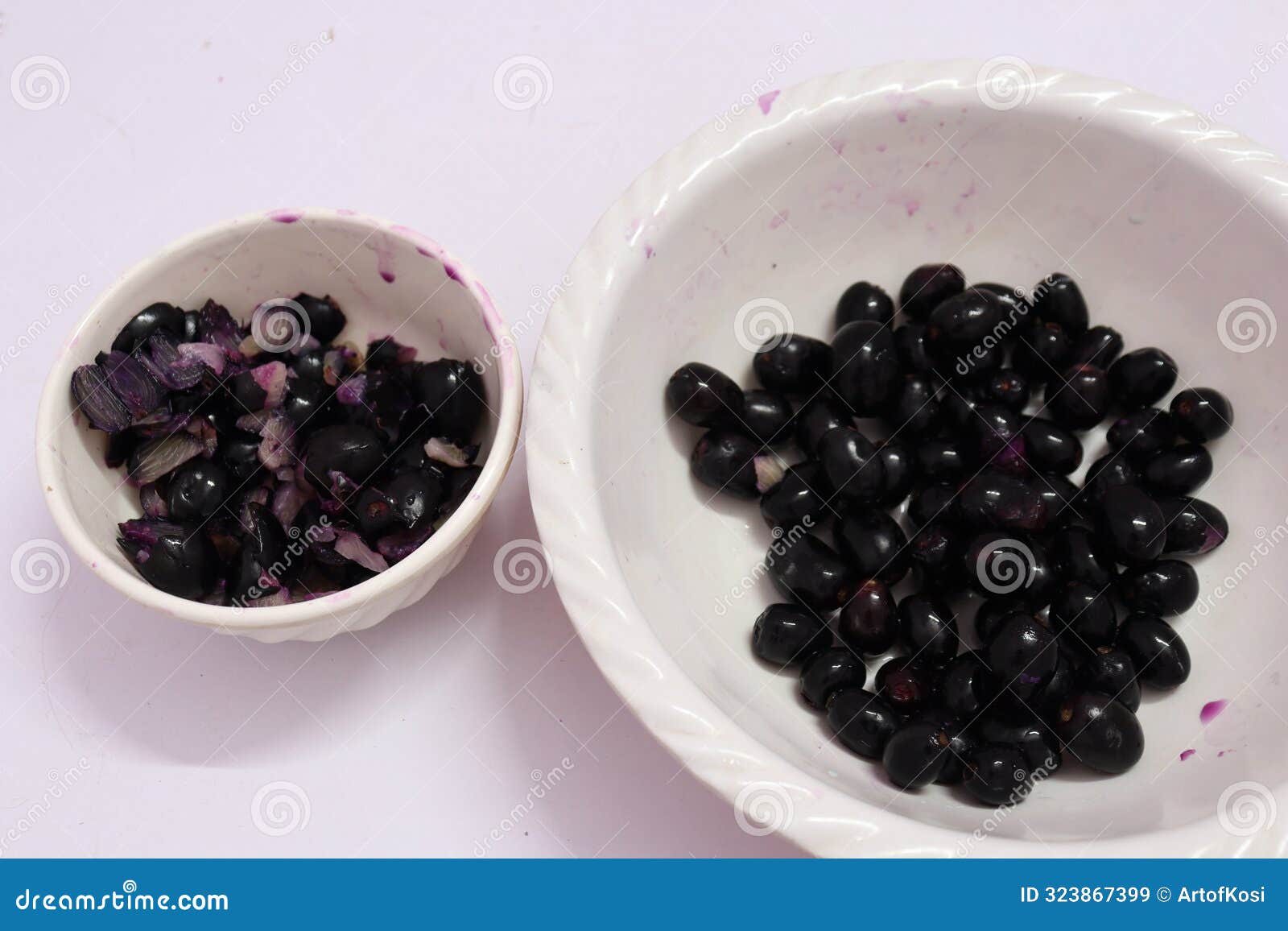 Jambolan Plum or Java Plum Juice Isolated on White Background Stock ...