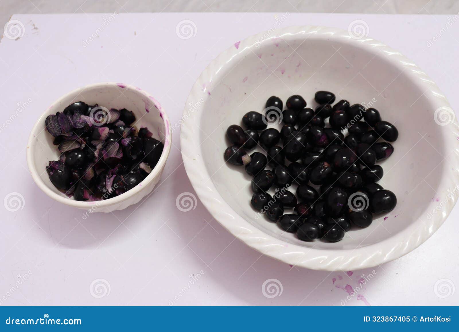 Jambolan Plum or Java Plum Juice Isolated on White Background Stock ...