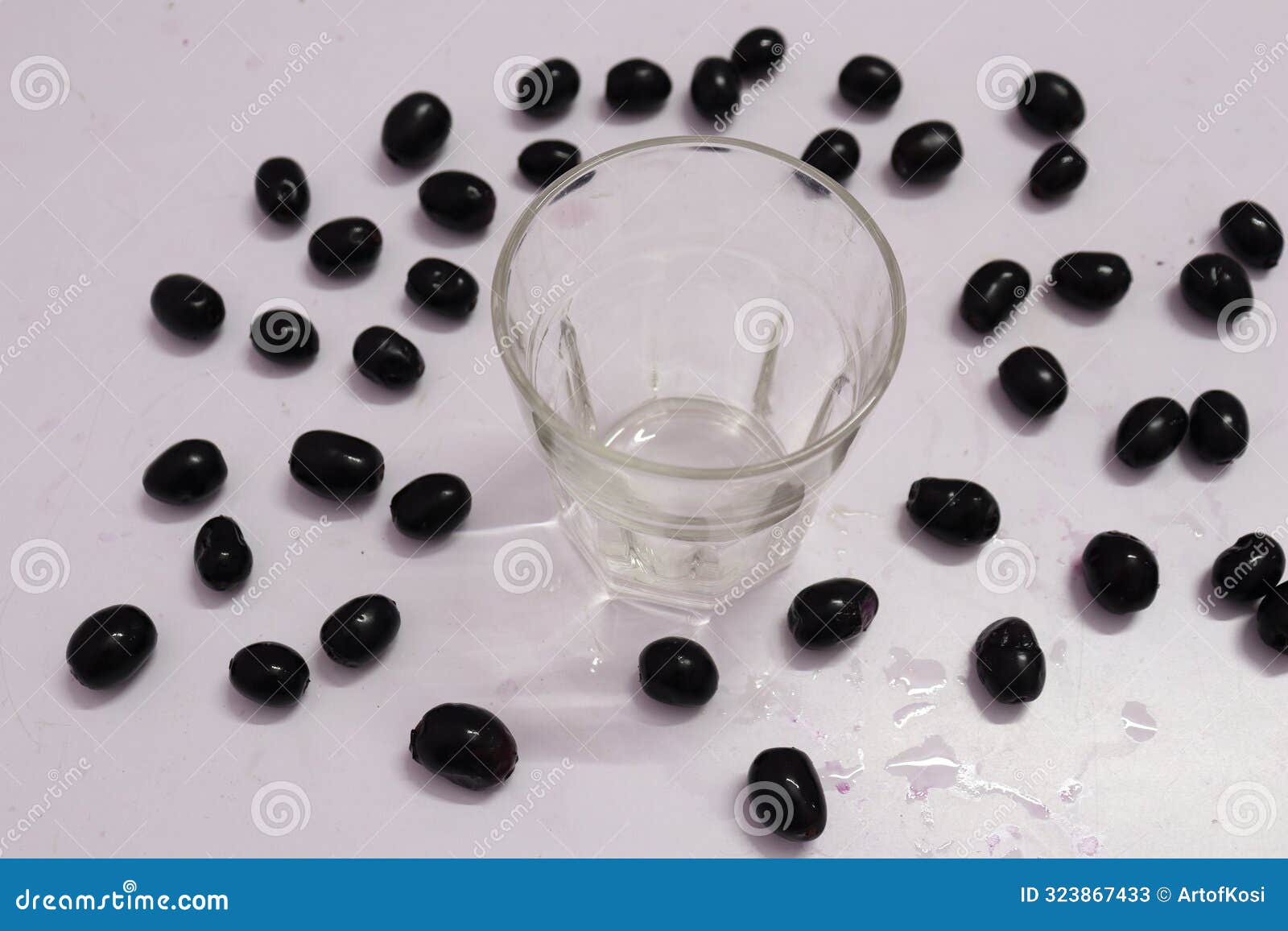 Jambolan Plum or Java Plum Juice Isolated on White Background Stock ...