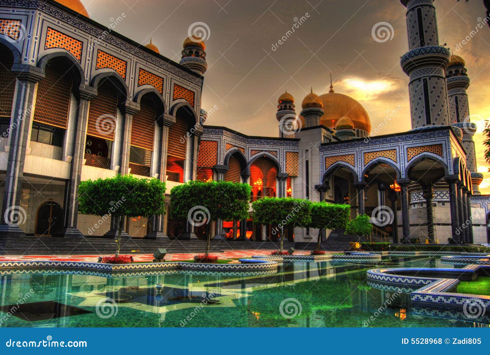 Jame Asr Mosque stock photo. Image of landmarks, dawn - 5528968