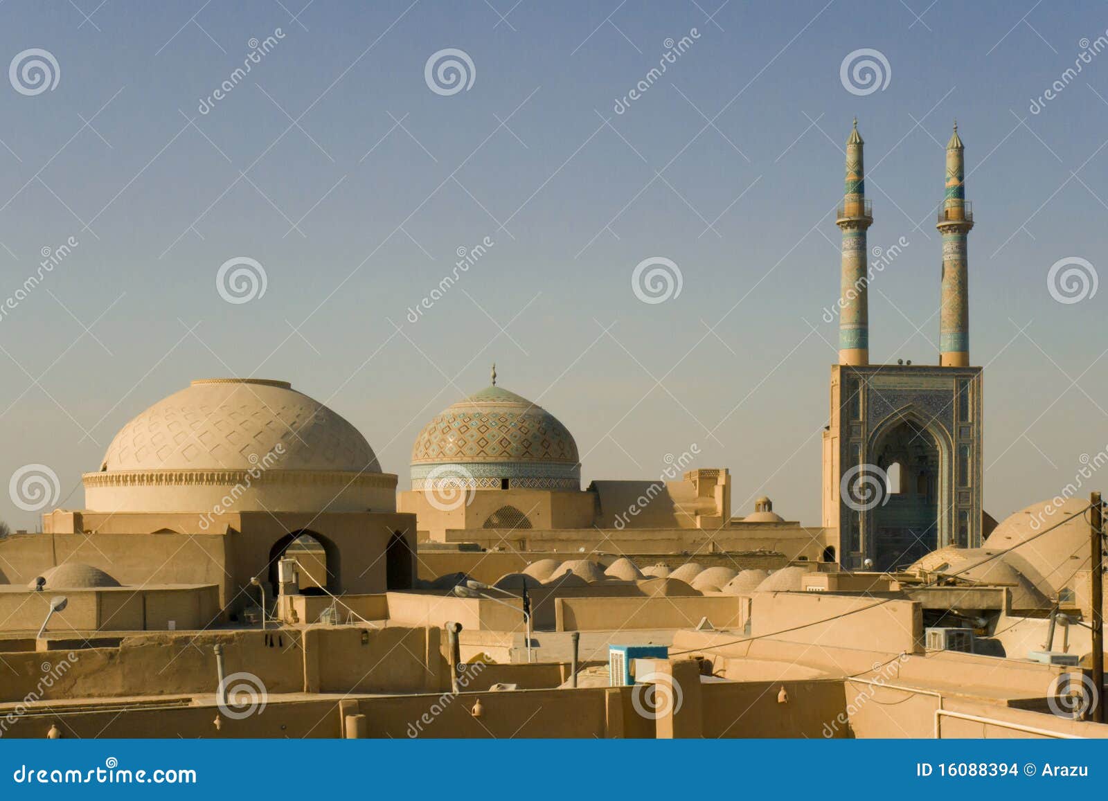 Jame Mosque of Yazd, Masjid-e-Jameh Yazd Stock Photo - Image of masjid ...