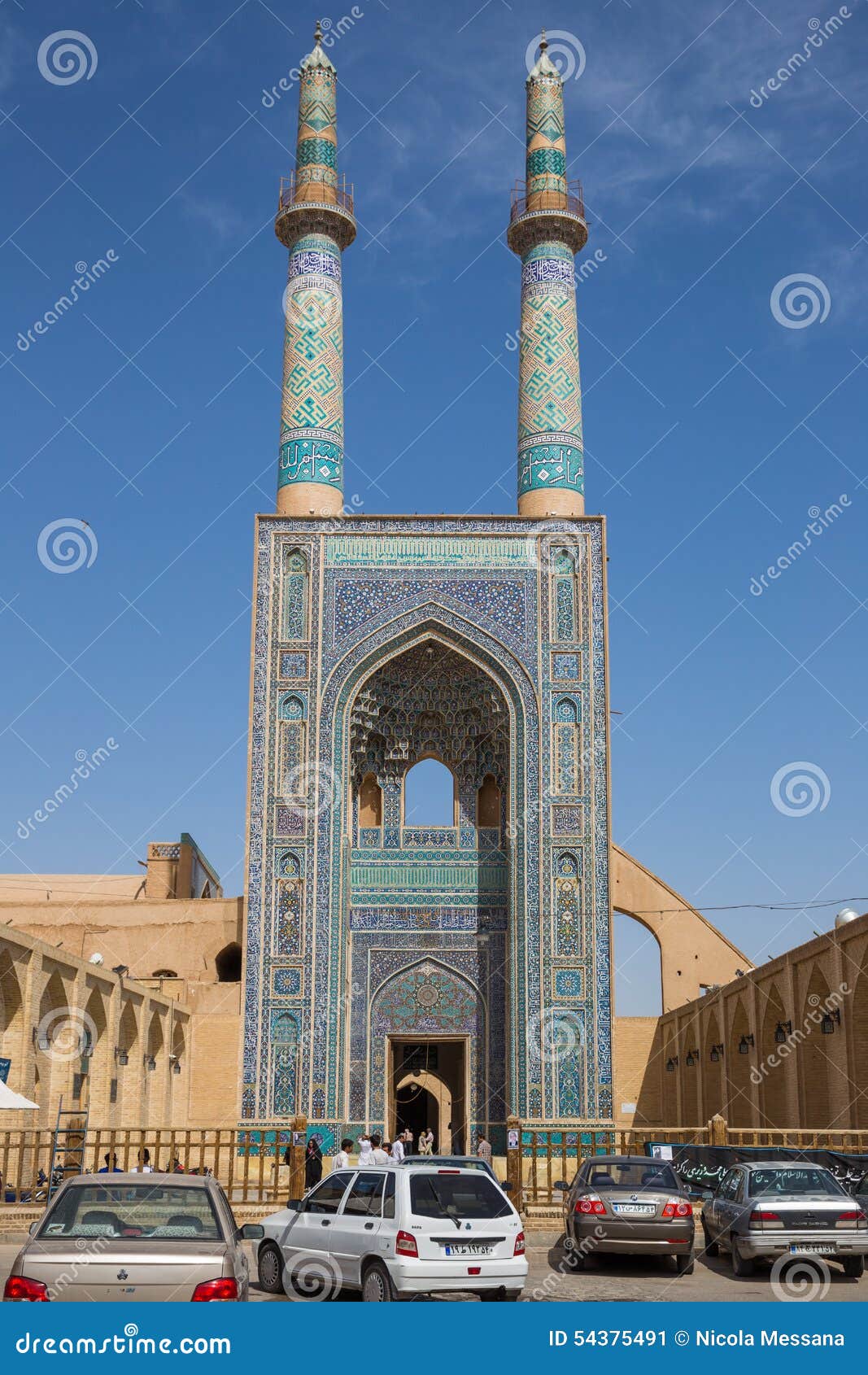 Jame Mosque of Yazd, in Iran. Editorial Photo - Image of islamic, allah ...