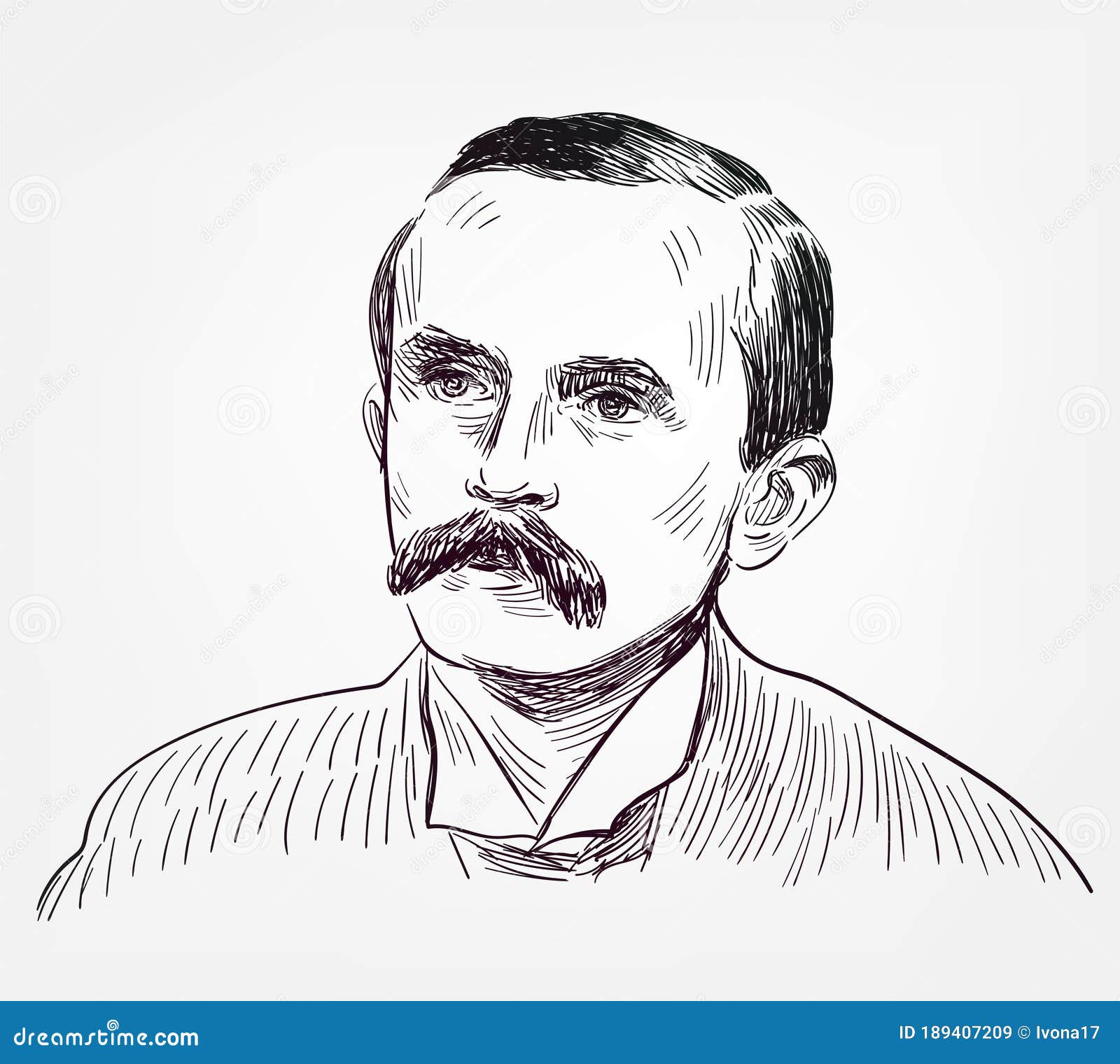 James Matthew Barrie Vector Sketch Portrait Famous Editorial Stock ...