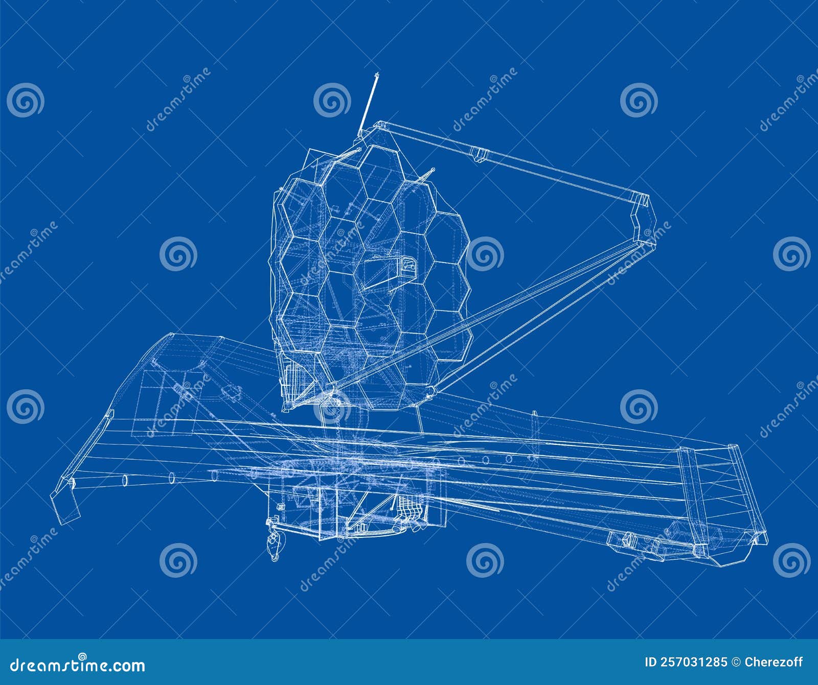 James Webb Space Telescope. Vector Stock Vector - Illustration of star ...