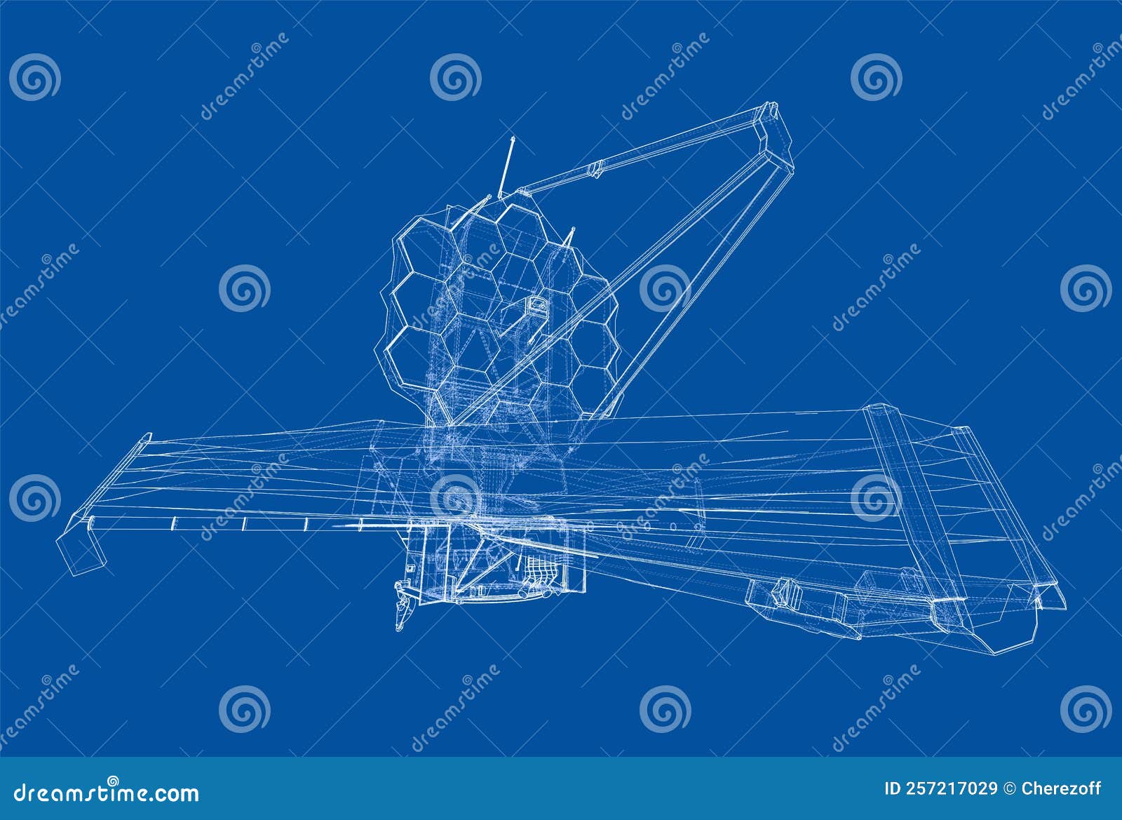 James Webb Space Telescope. Vector Stock Vector - Illustration of shape ...